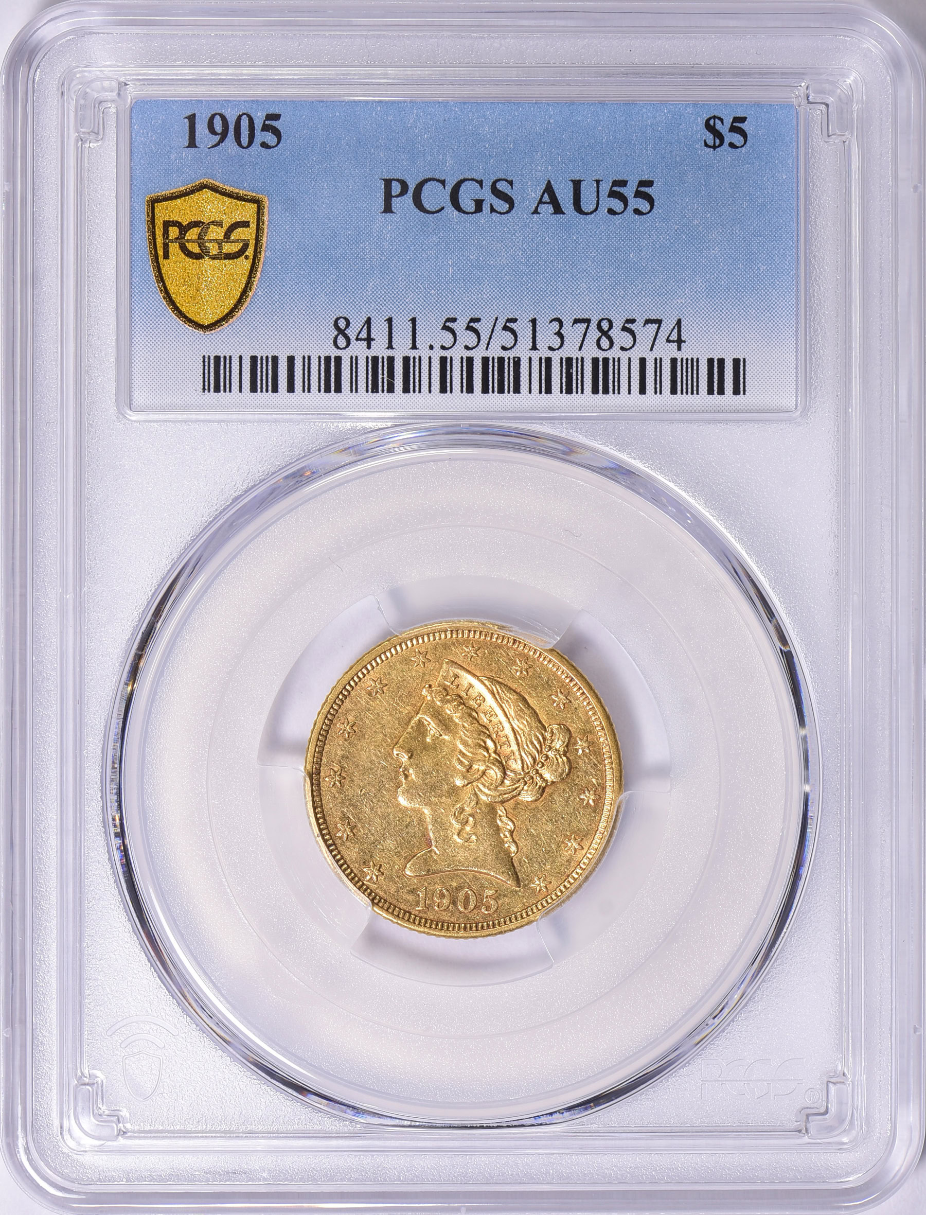 1905 Liberty Gold Half Eagle PCGS AU-55 (Item 1752429 ...