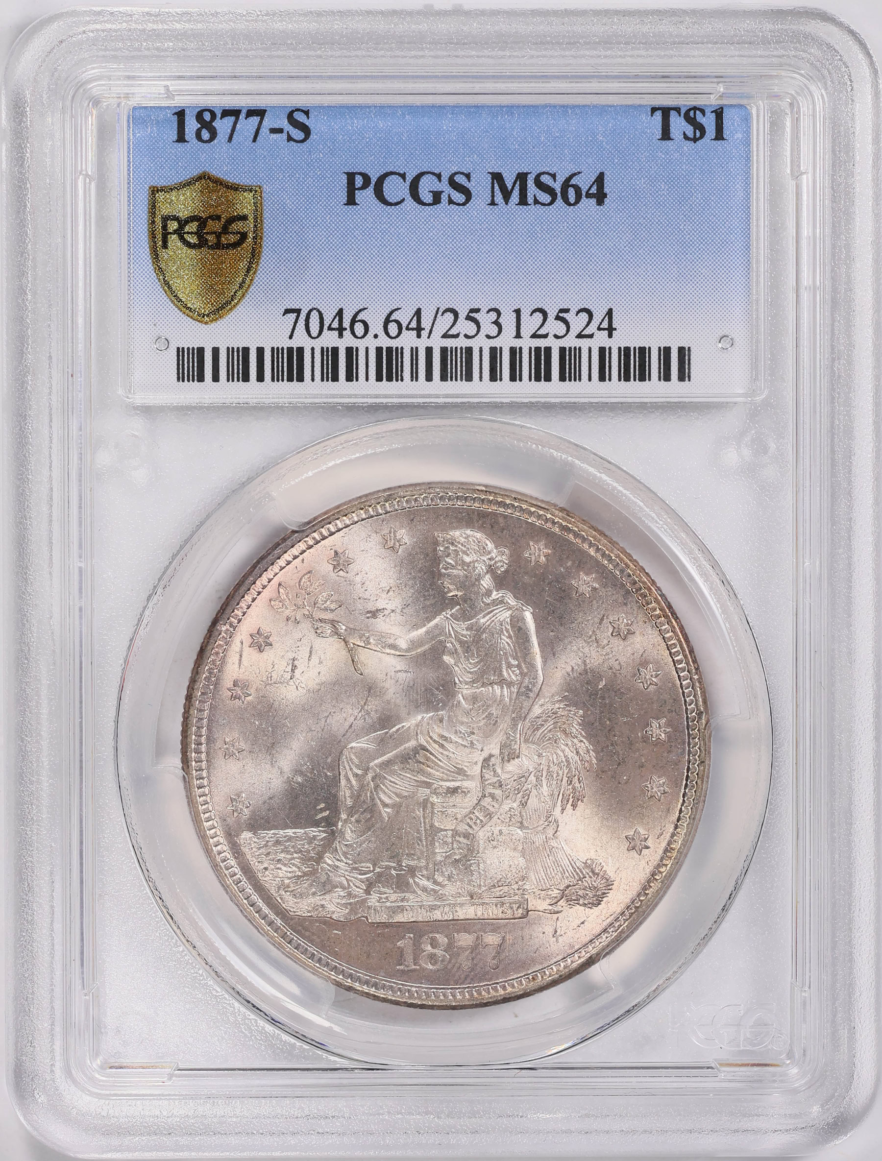 1877-S Trade Silver Dollar PCGS MS-64 (Item 1752468) | GreatCollections Coin Auctions