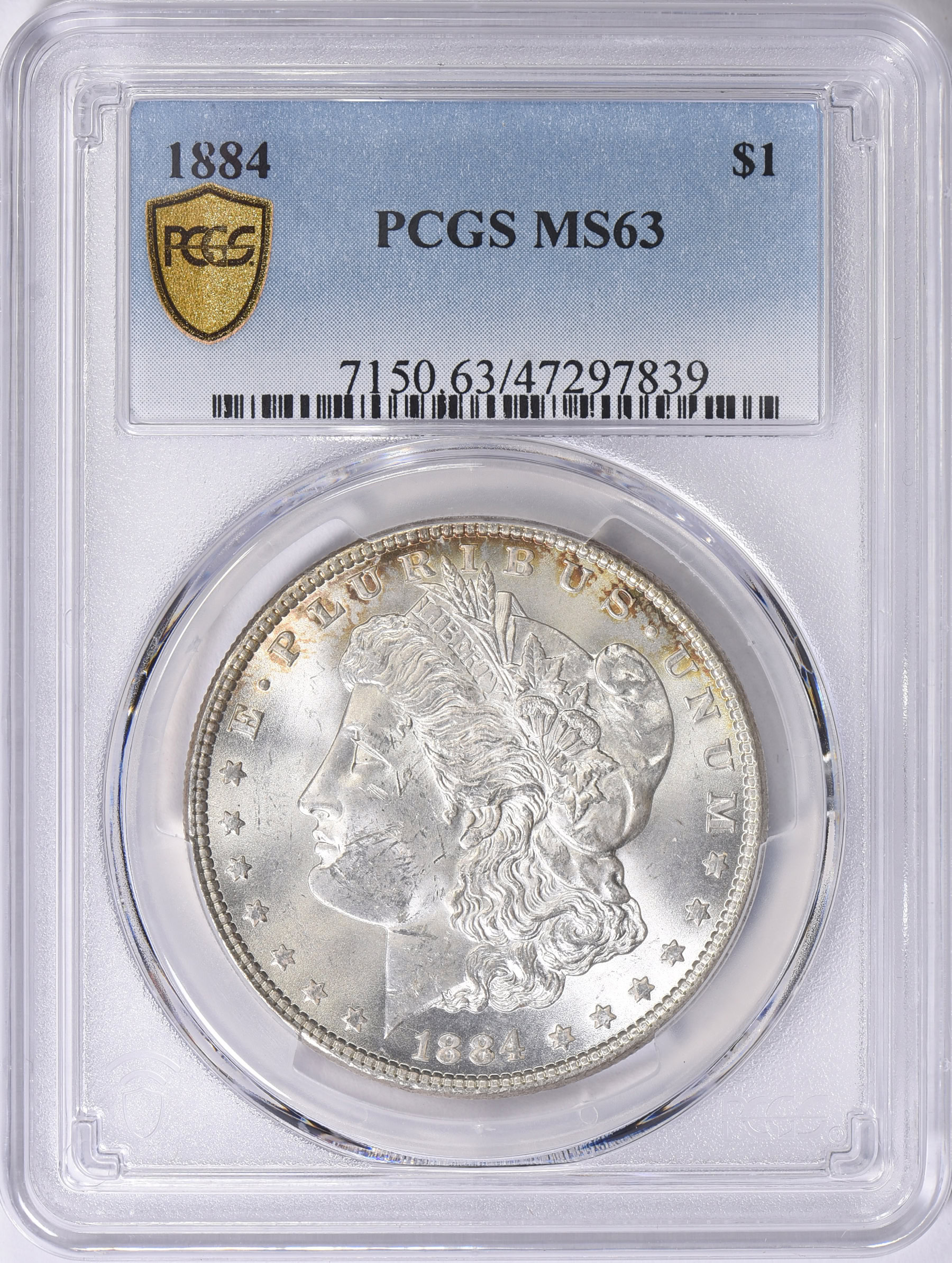 1884 Morgan Silver Dollar PCGS MS-63 (Item 1752608) | GreatCollections Coin Auctions