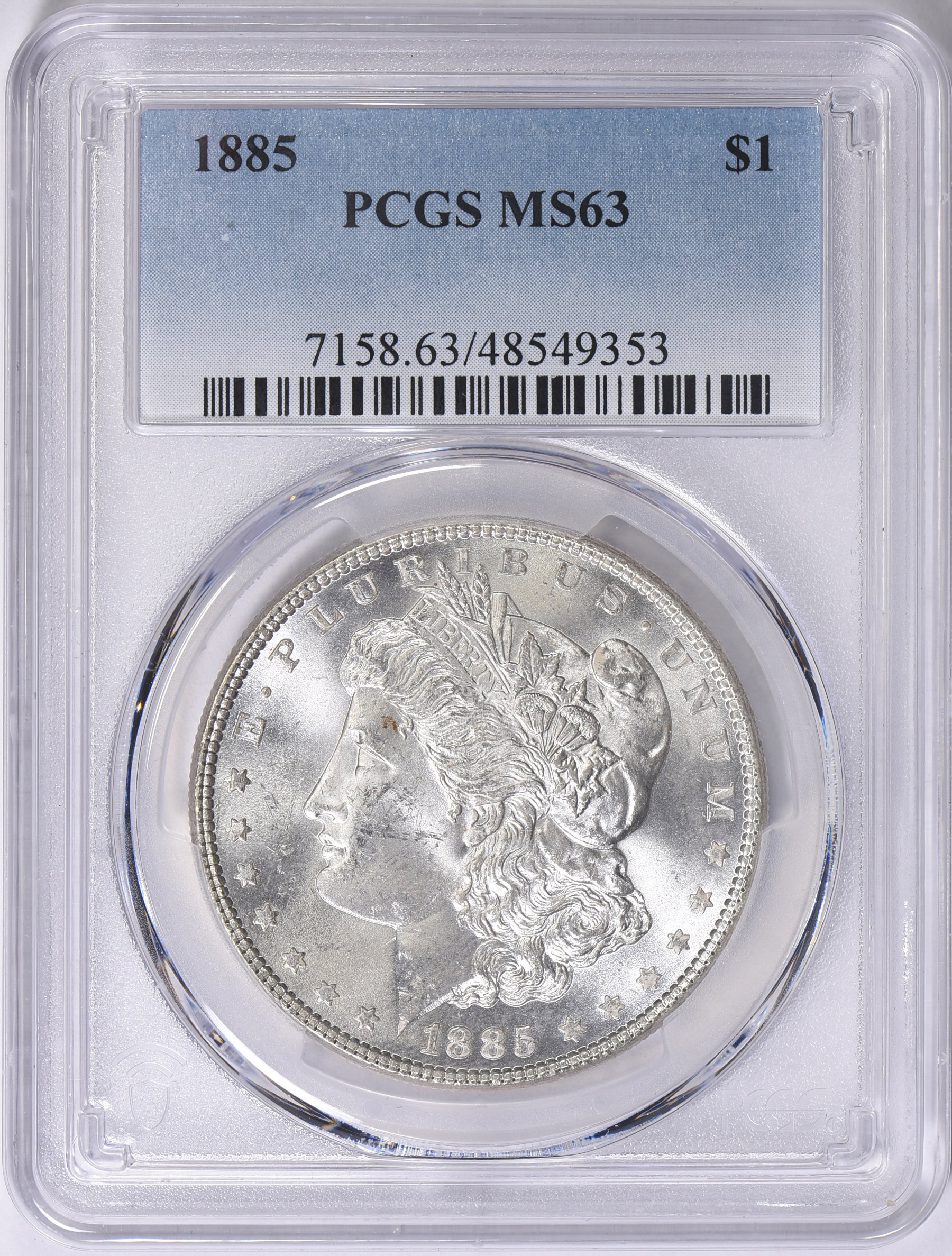 1885 Morgan Silver Dollar PCGS MS-63 (Item 1752682) | GreatCollections Coin Auctions