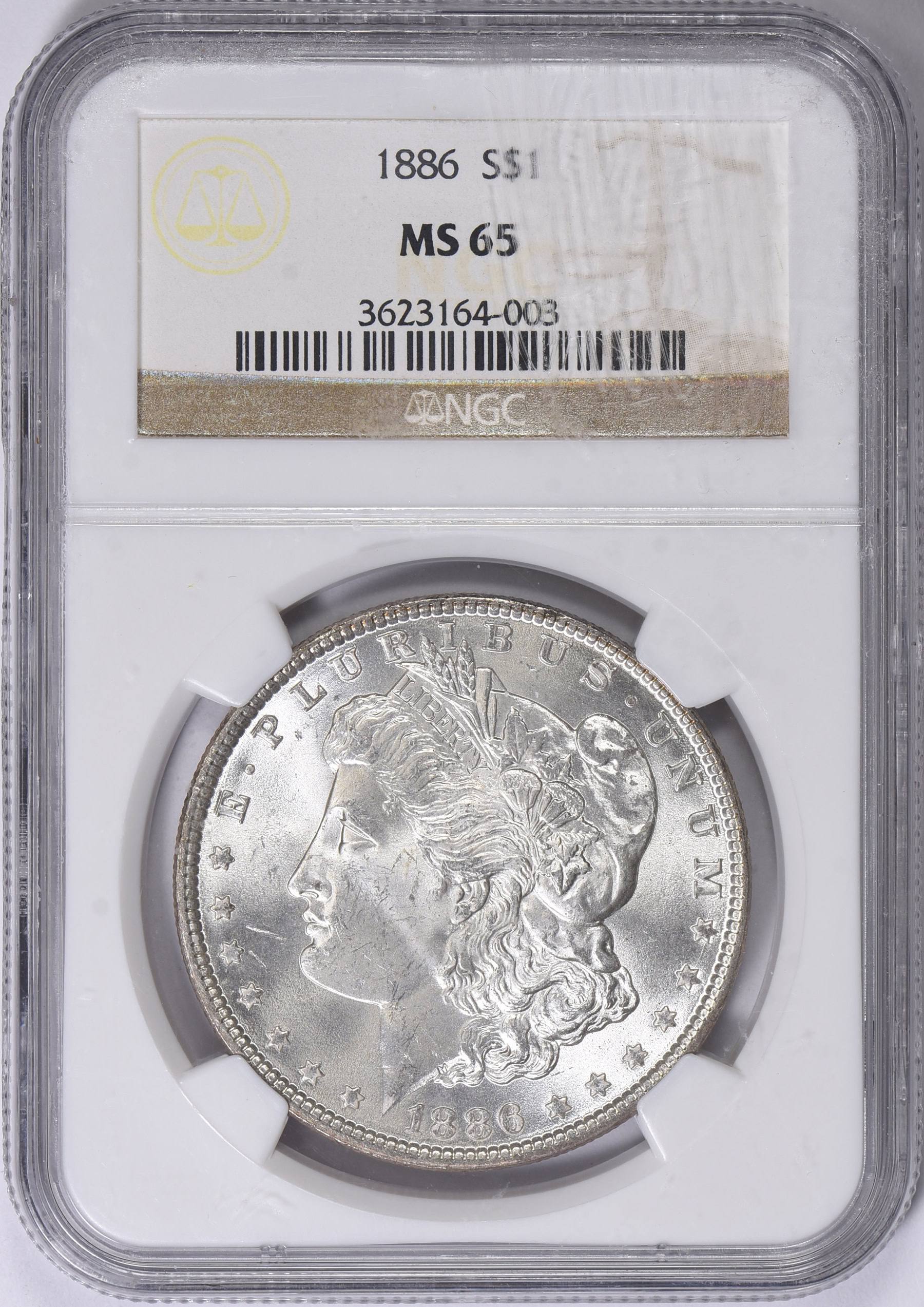 1886 Morgan Silver Dollar NGC MS-65 (Item 1752684) | GreatCollections Coin Auctions
