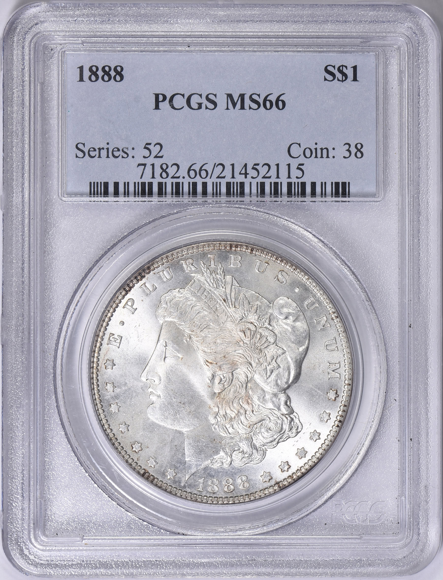 1888 Morgan Silver Dollar PCGS MS-66 (Item 1752775) | GreatCollections Coin Auctions