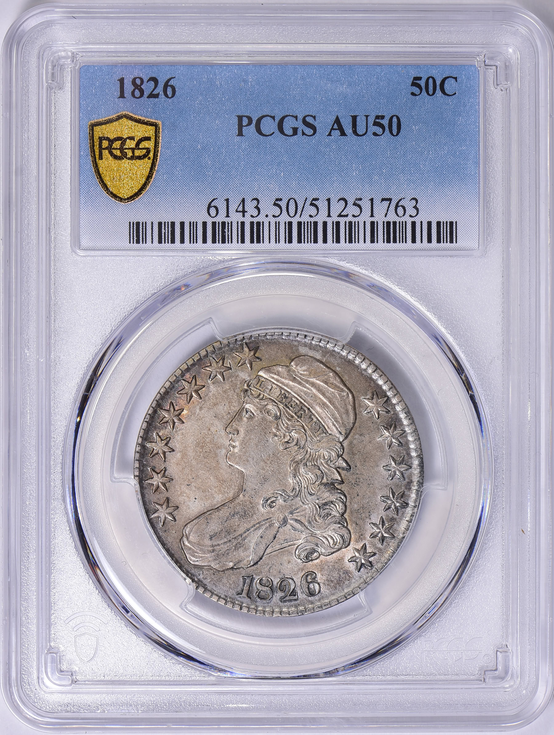 1826 Capped Bust Half Dollar PCGS AU-50 (Item 1752788) | GreatCollections Coin Auctions