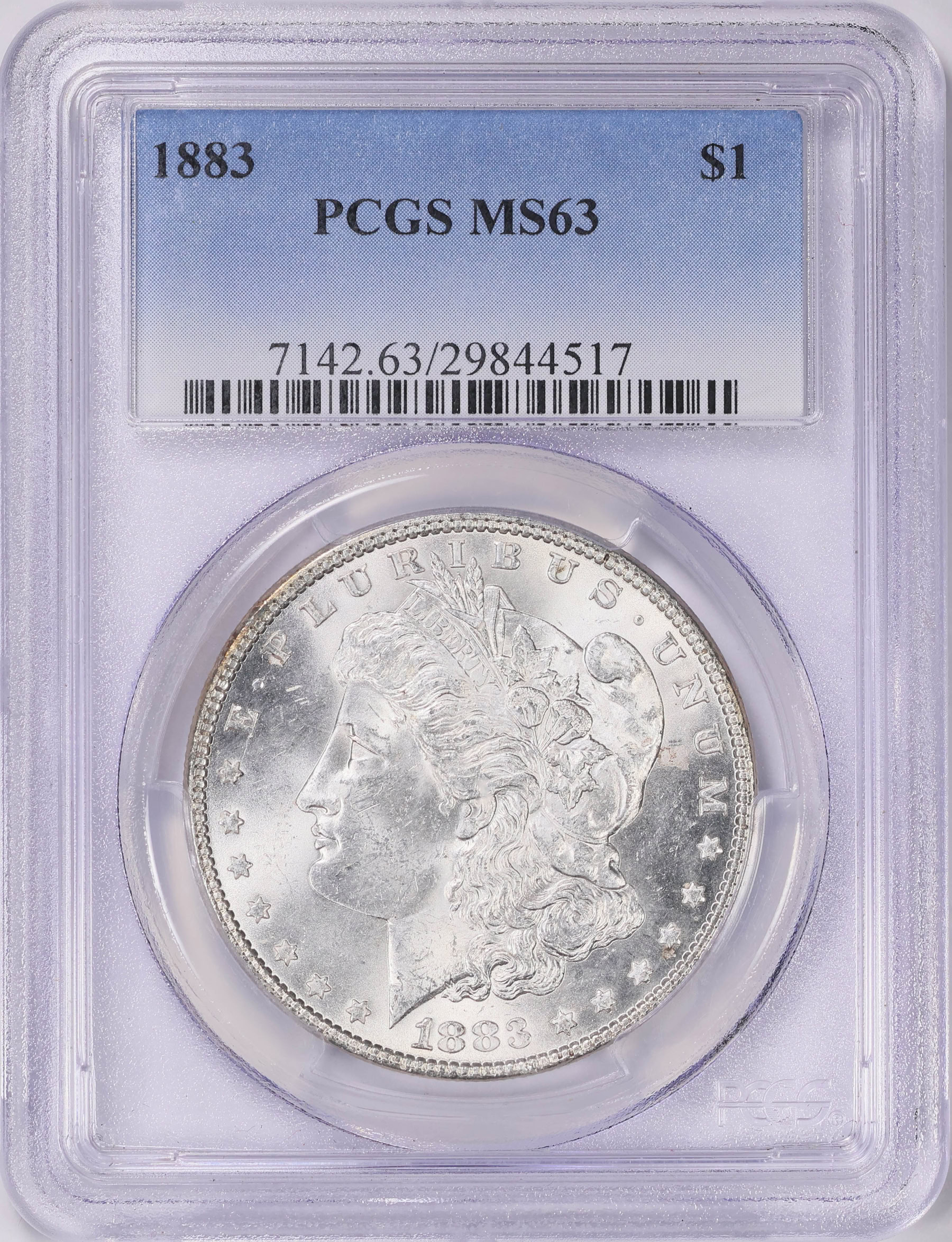 1883 Morgan Silver Dollar PCGS MS-63 (Item 1752844) | GreatCollections Coin Auctions