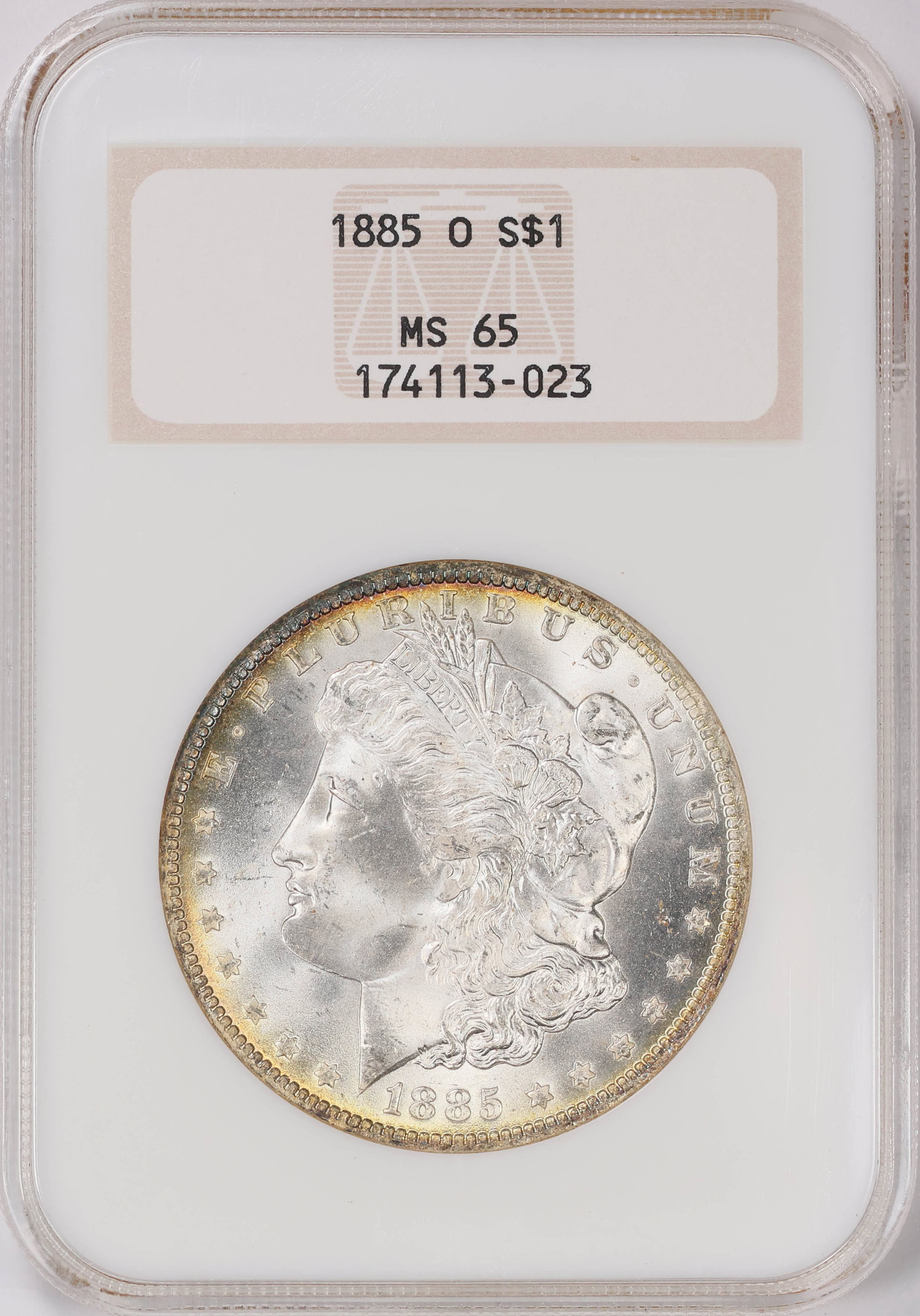 1885-O Morgan Silver Dollar NGC MS-65 OH (Toned) (Item 1752859) | GreatCollections Coin Auctions