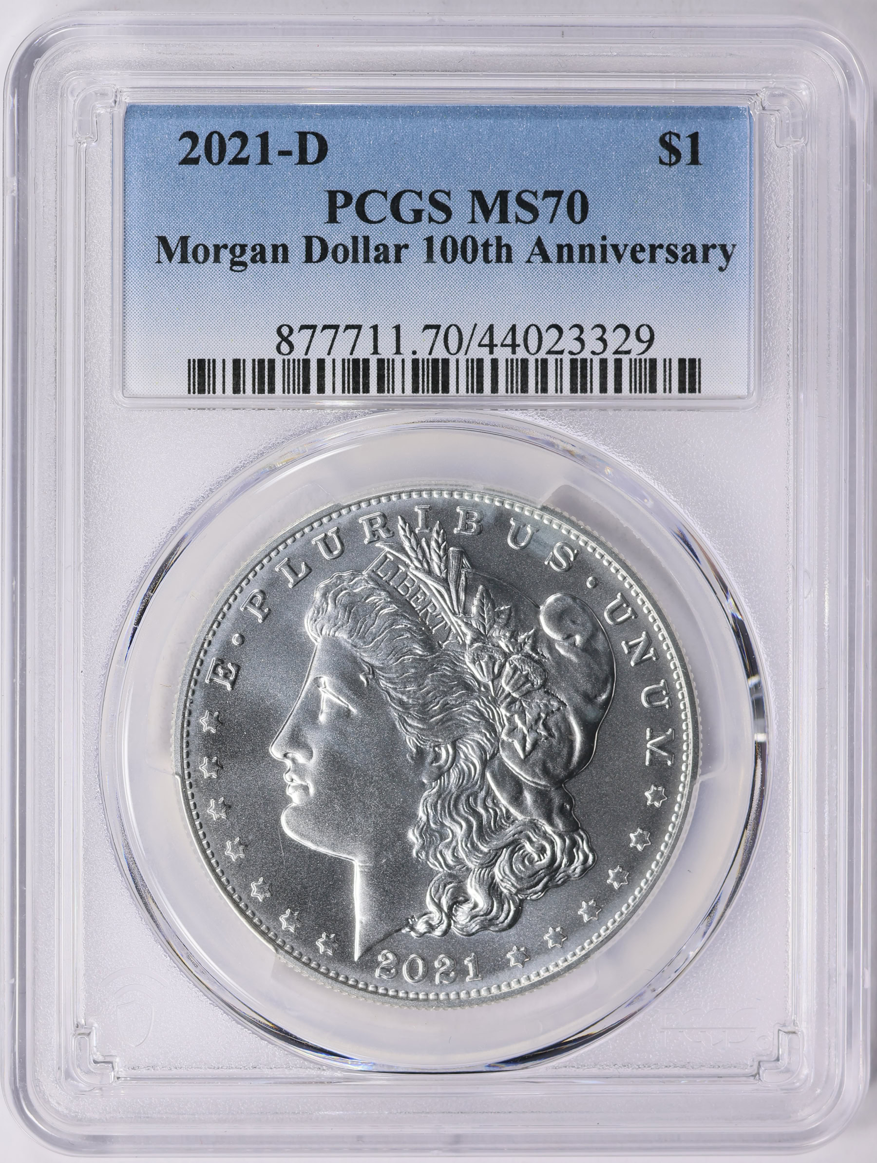 2021-D Morgan Silver Dollar 100th Anniversary PCGS MS-70 (Item 1753097) | GreatCollections Coin ...