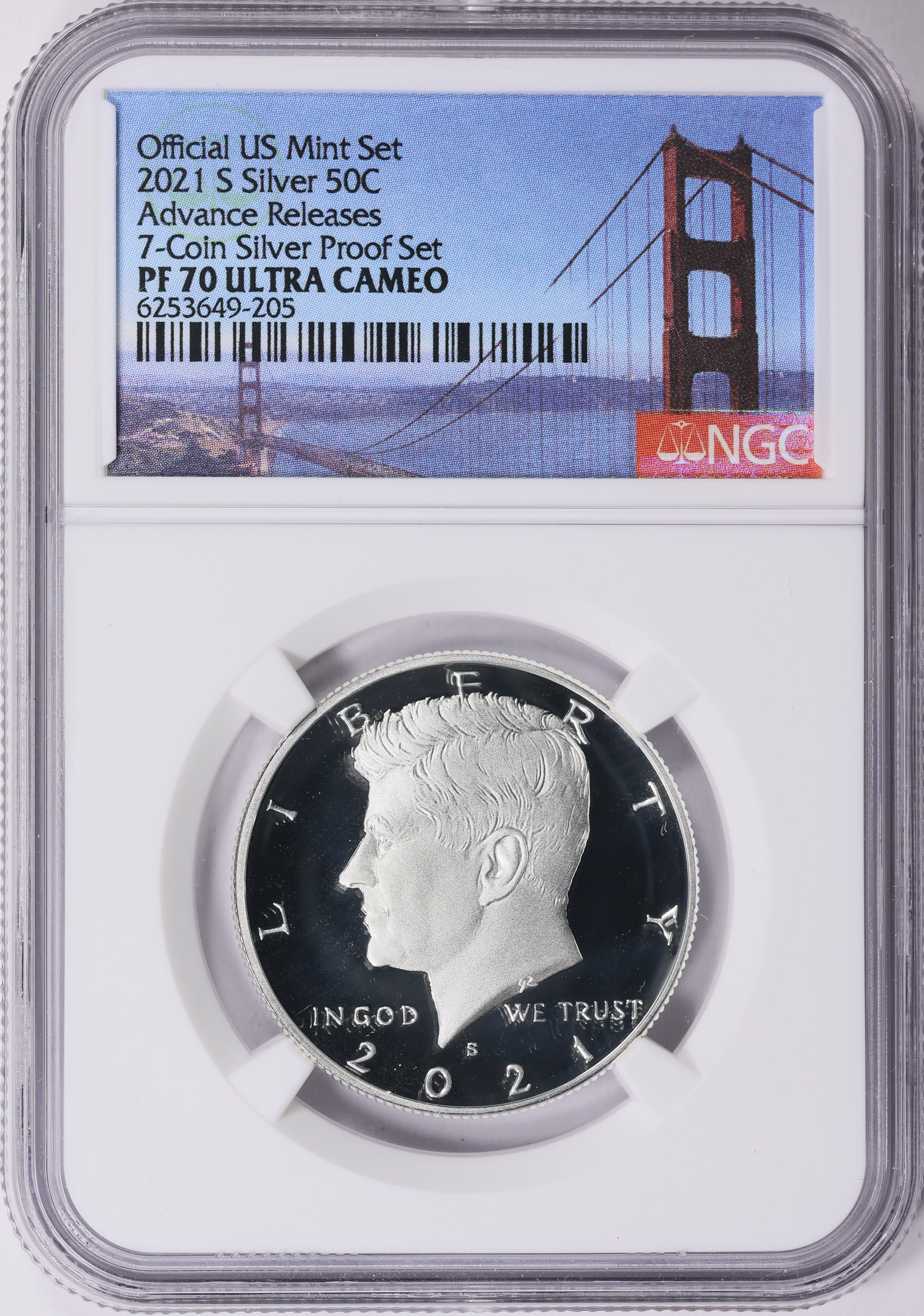 2021-S Kennedy Half Dollar From the Silver Limited Edition Proof Set Advanced Releases NGC Proof ...