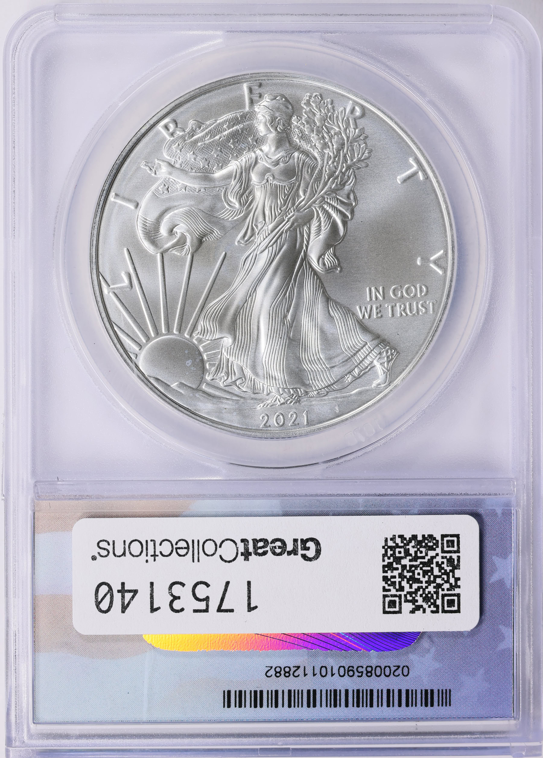 2021-(S) $1 Silver Eagle Type 1 Emergency Production Struck at San Francisco ANACS MS-70 (Item ...