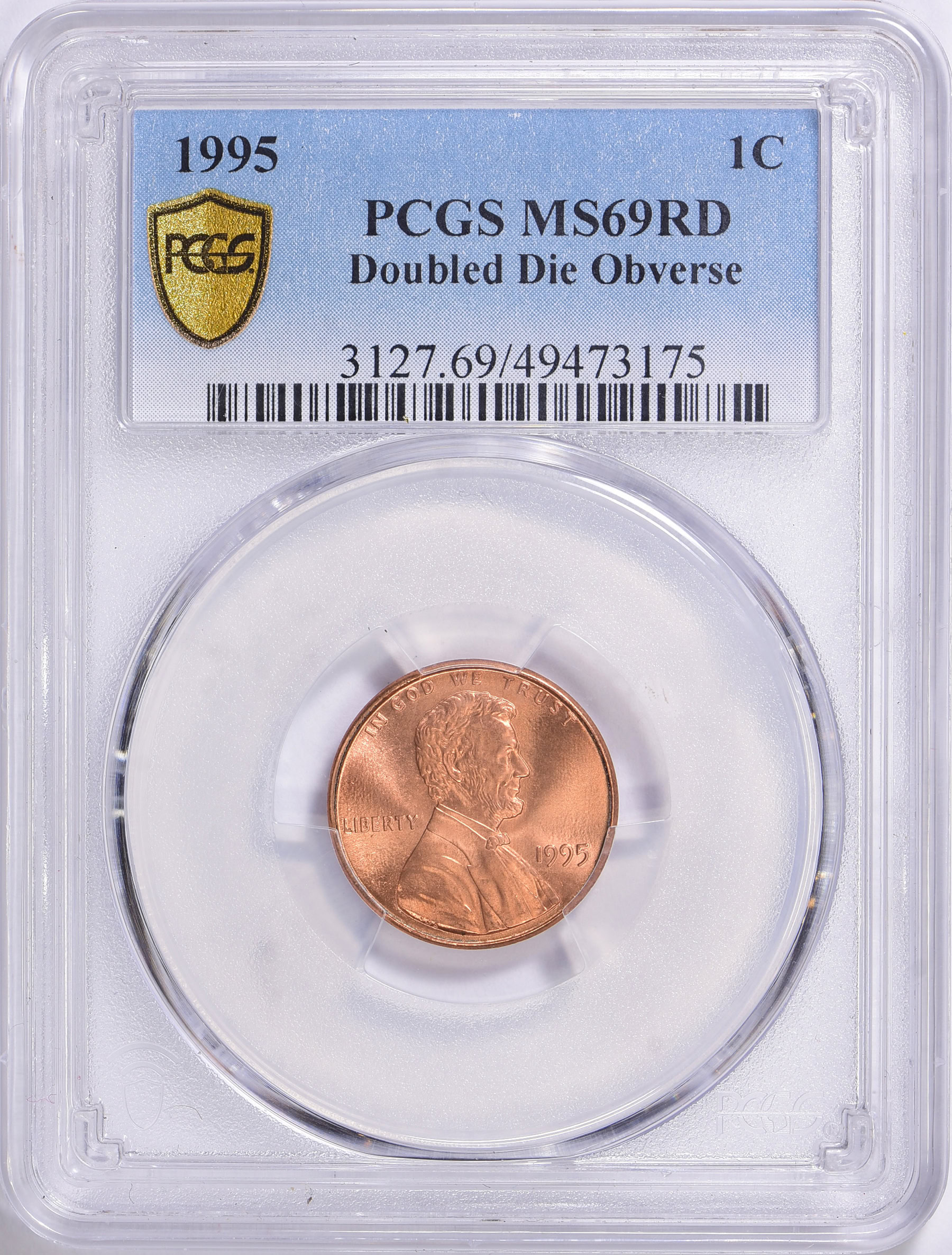1995 Lincoln Cent Doubled Die Obverse PCGS MS-69 RD (Item 1753205 ...