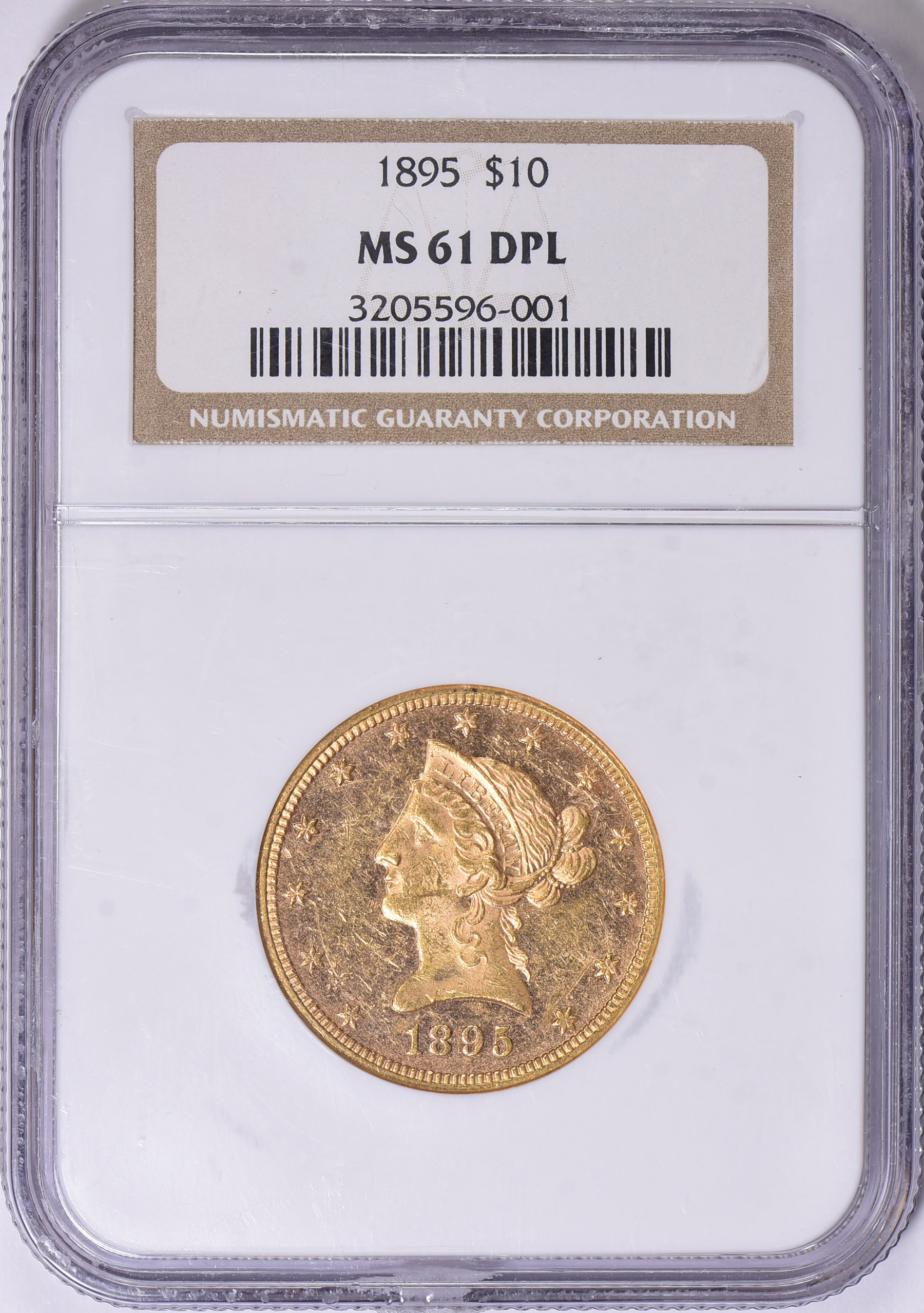 1895 Liberty Gold Eagle NGC MS-61 DMPL | NGC Cert #3205596-001 | GreatCollections Coin Auctions ...