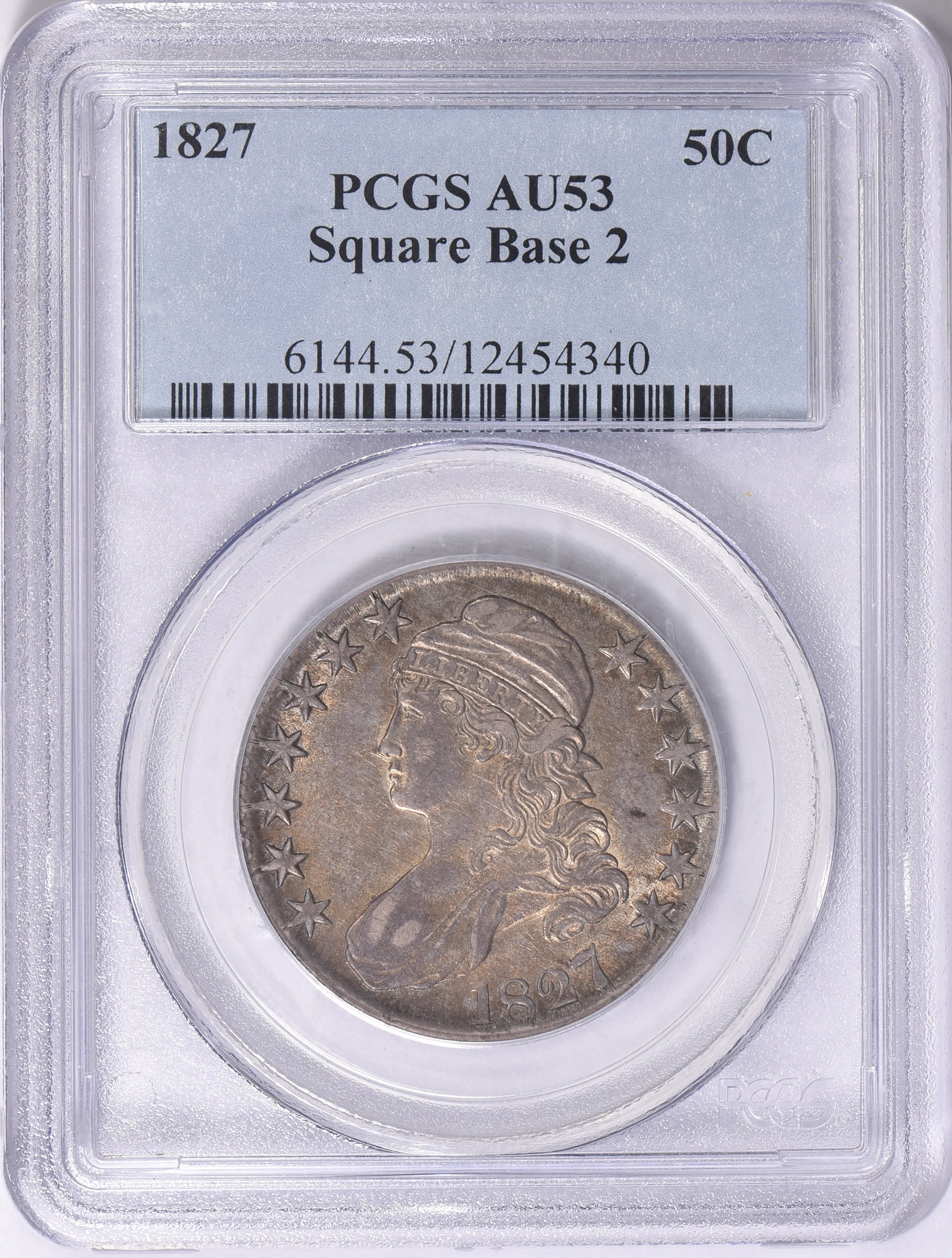 1827 Capped Bust Half Dollar Square Base 2 PCGS AU-53 (Item 1753261 ...