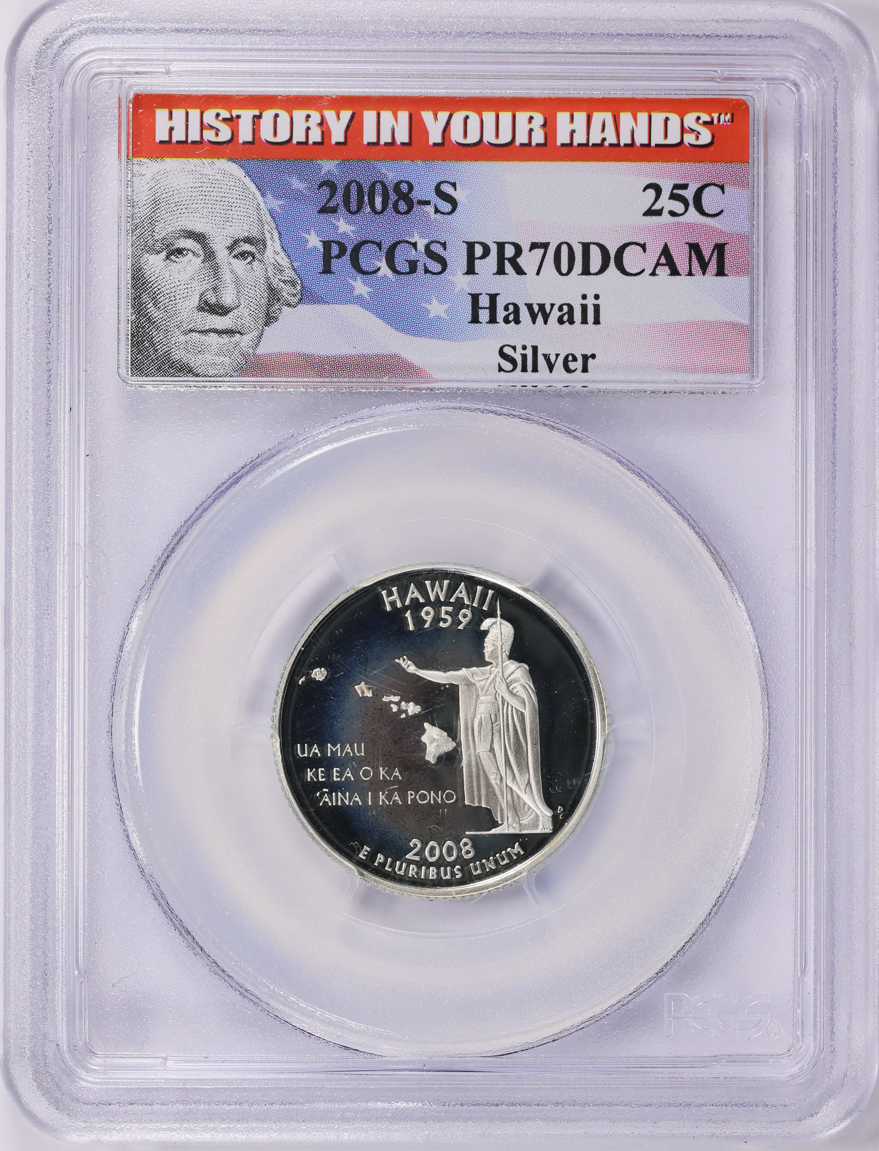 2008-S State Quarter Hawaii Silver PCGS Proof-70 DCAM (History in Your ...