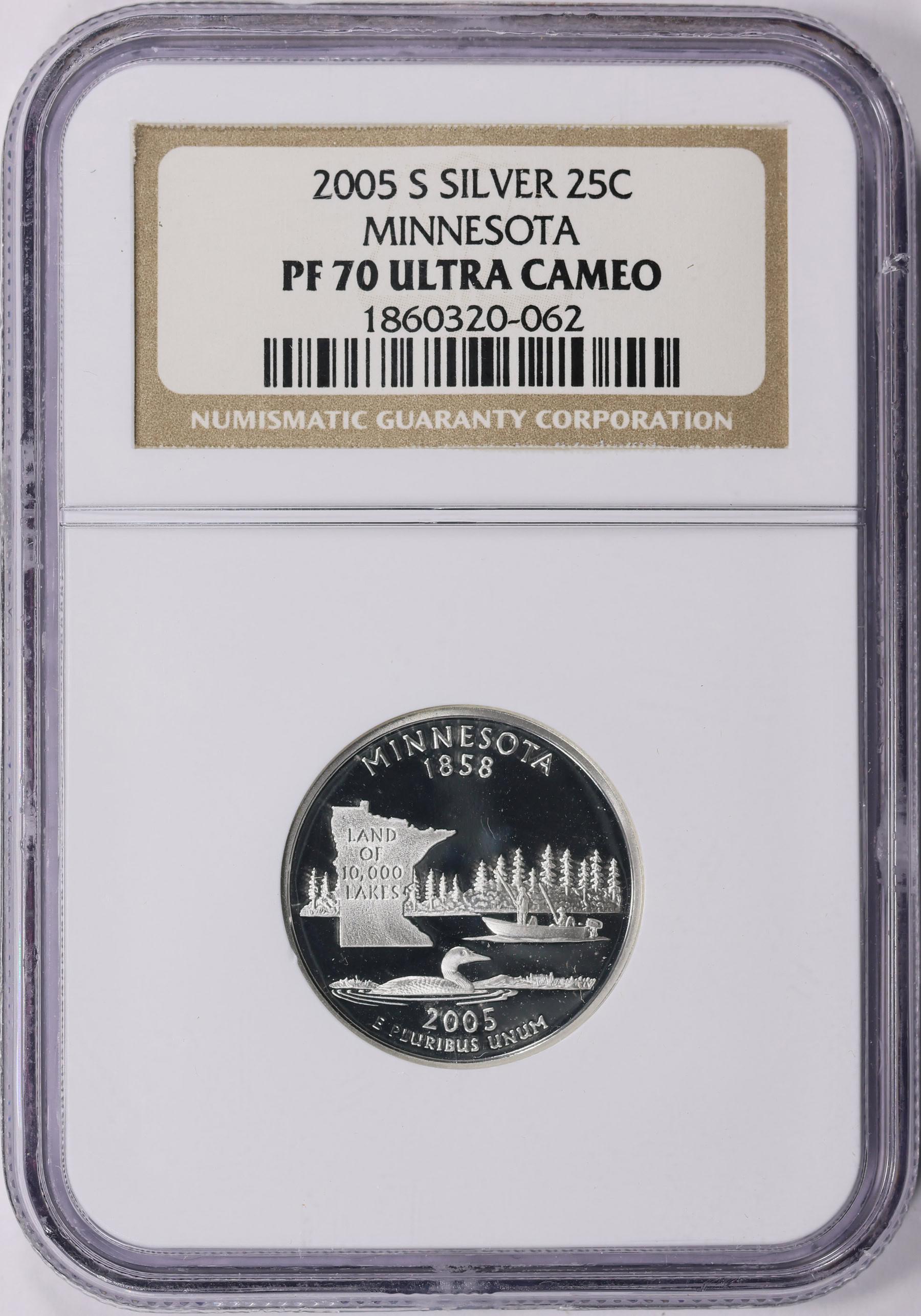 2005-S State Quarter Minnesota Silver NGC Proof-70 UC (Item 1753412 ...