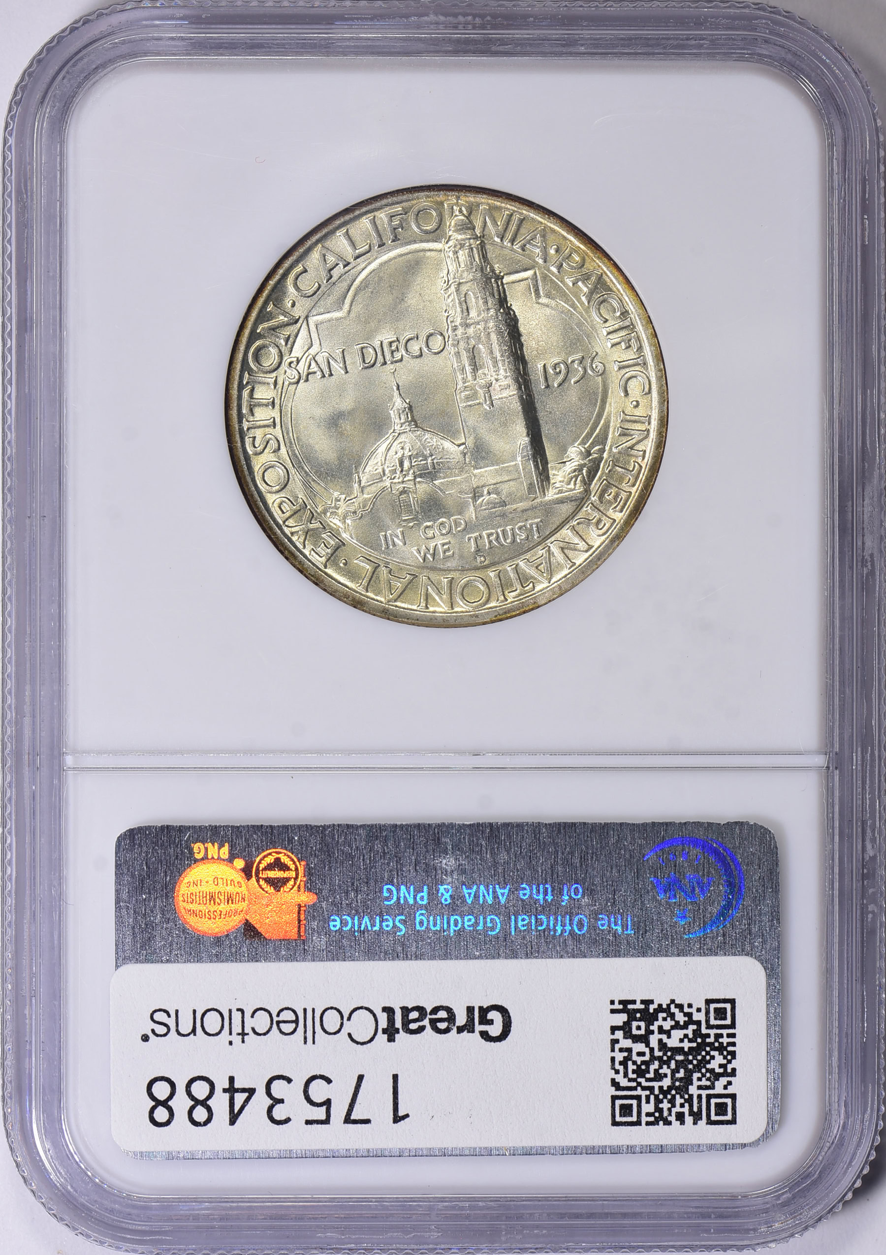 1936-D San Diego, California Pacific International Exposition Half ...