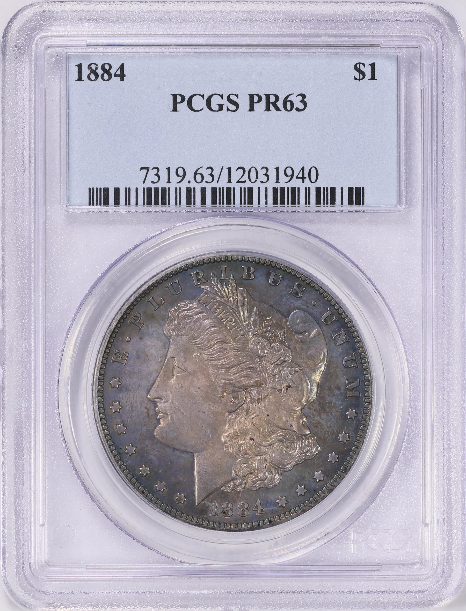 1884 Morgan Silver Dollar PCGS Proof-63 (Toned) (Item 1753536) | GreatCollections Coin Auctions