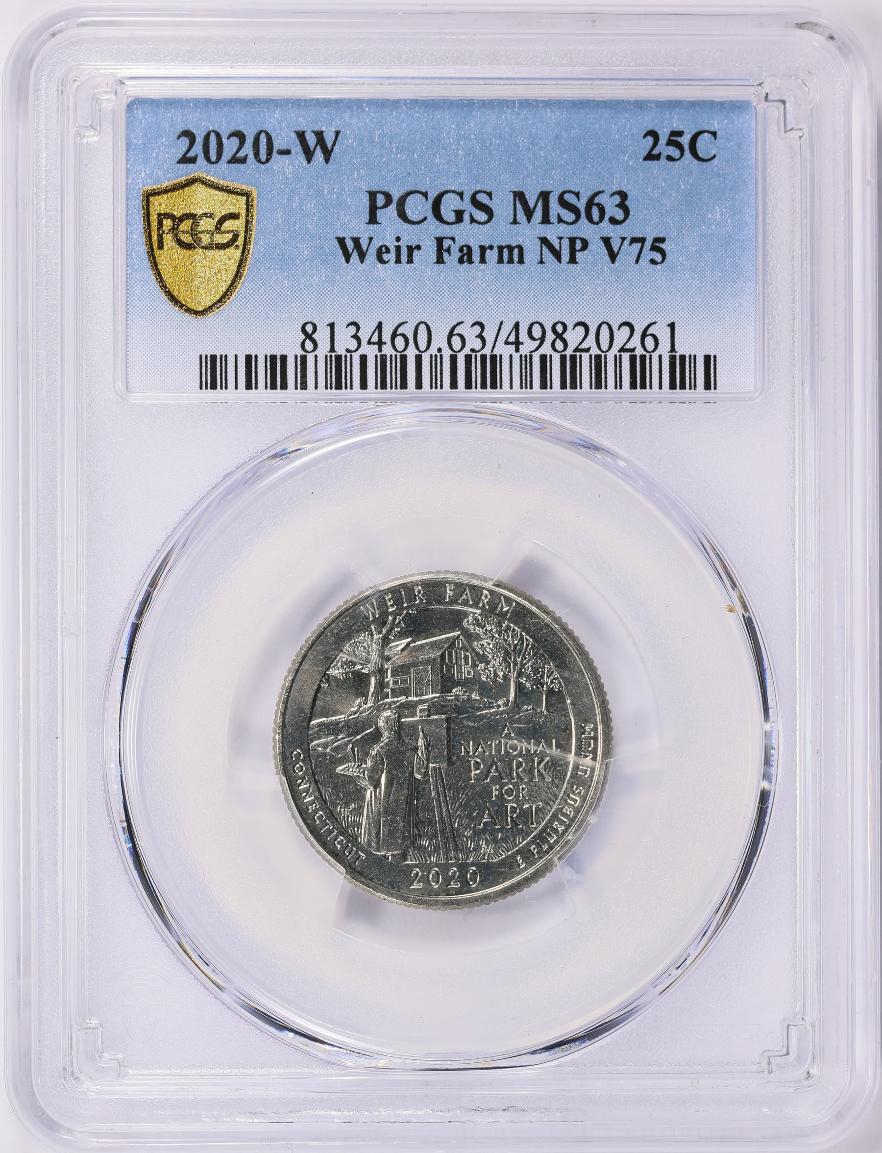 2020-W America the Beautiful Quarter Weir Farm Historic Site V75 Privy ...