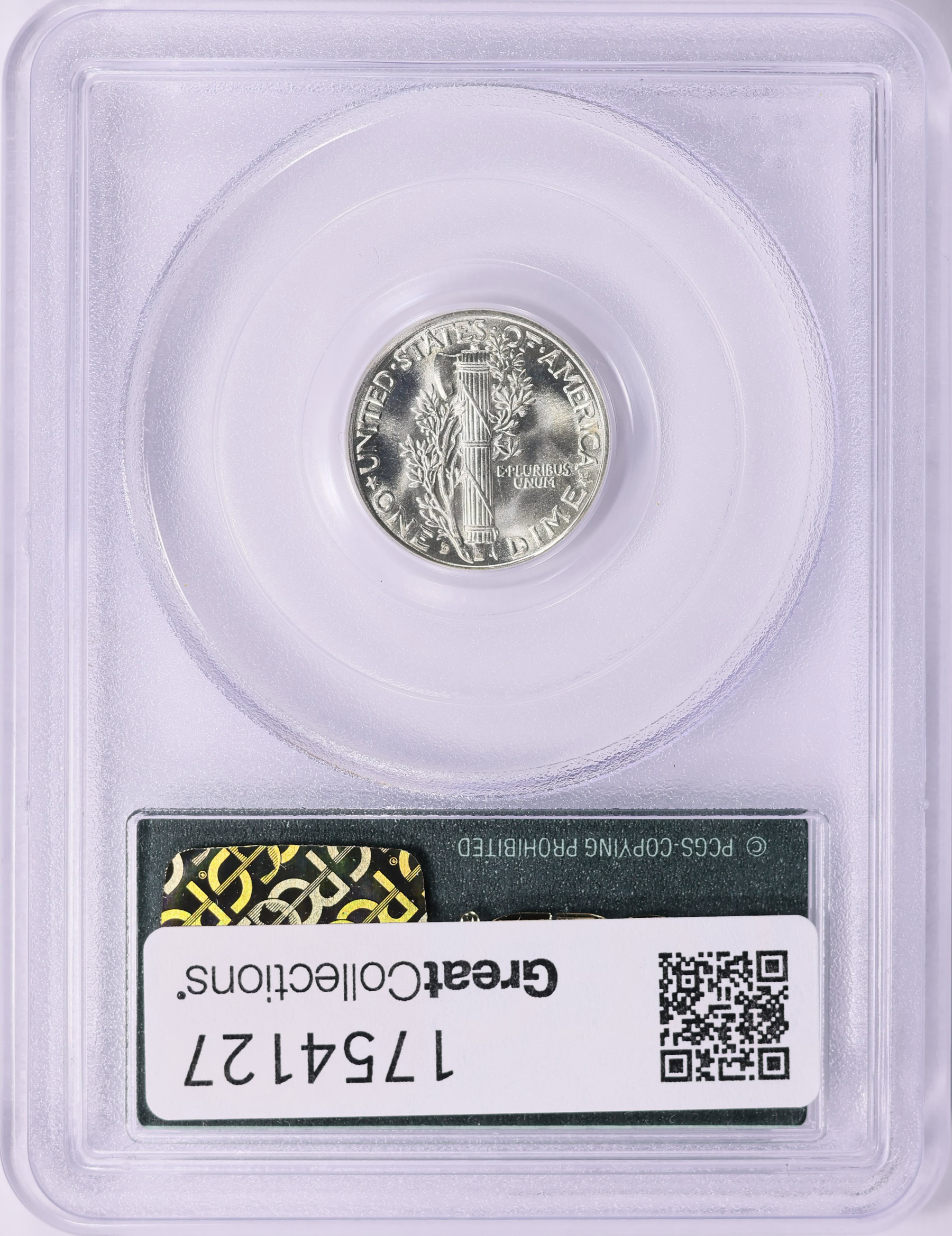 1943-D Mercury Dime PCGS MS-66 FB (CAC Gold) OGH (Item 1754127) | GreatCollections Coin Auctions