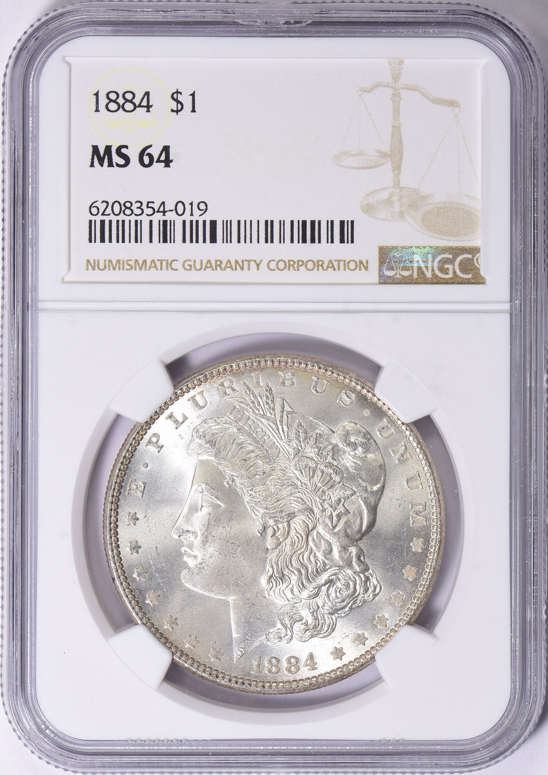 1884 Morgan Silver Dollar NGC MS-64 (Item 1754186) | GreatCollections Coin Auctions