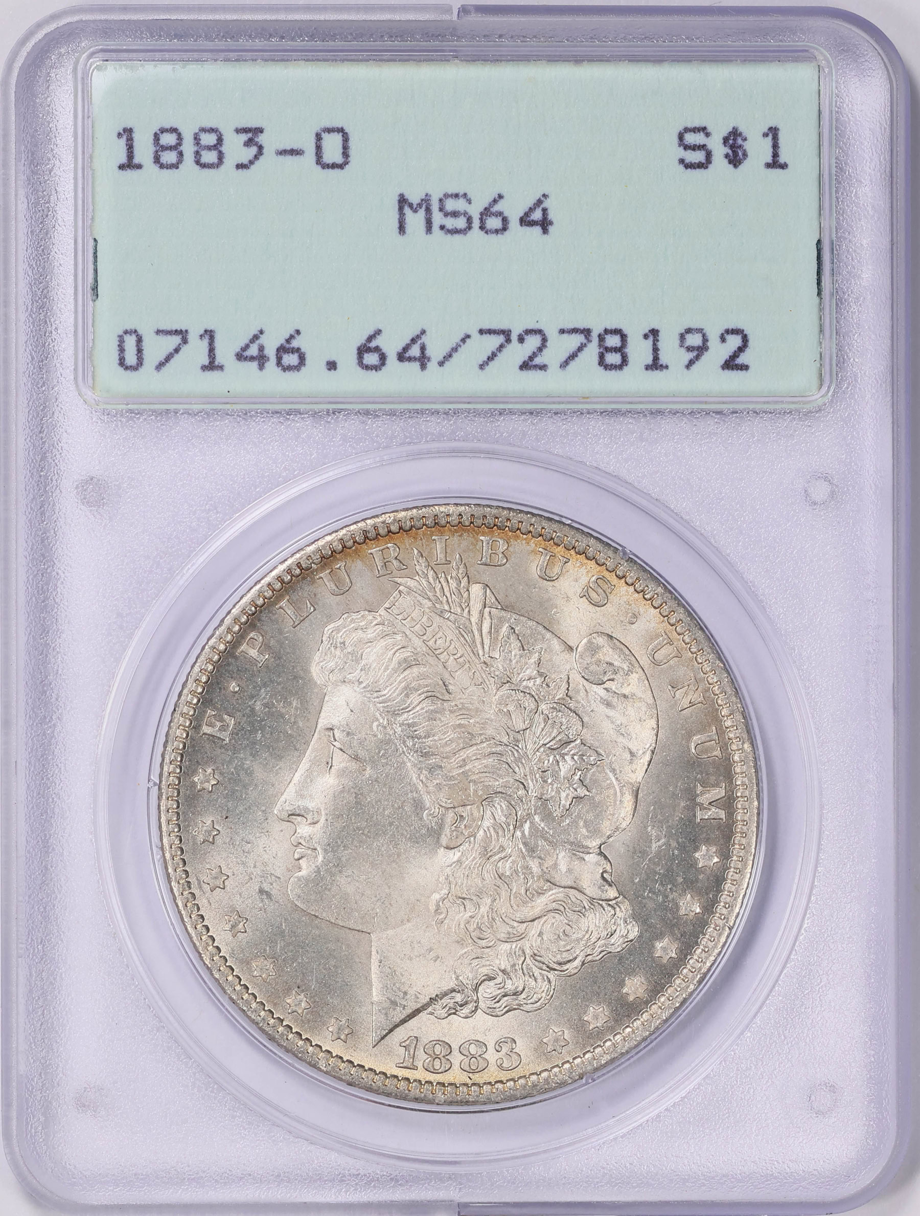 1883-O Morgan Silver Dollar PCGS MS-64 OGH (1st Gen) (Item 1754371) | GreatCollections Coin Auctions