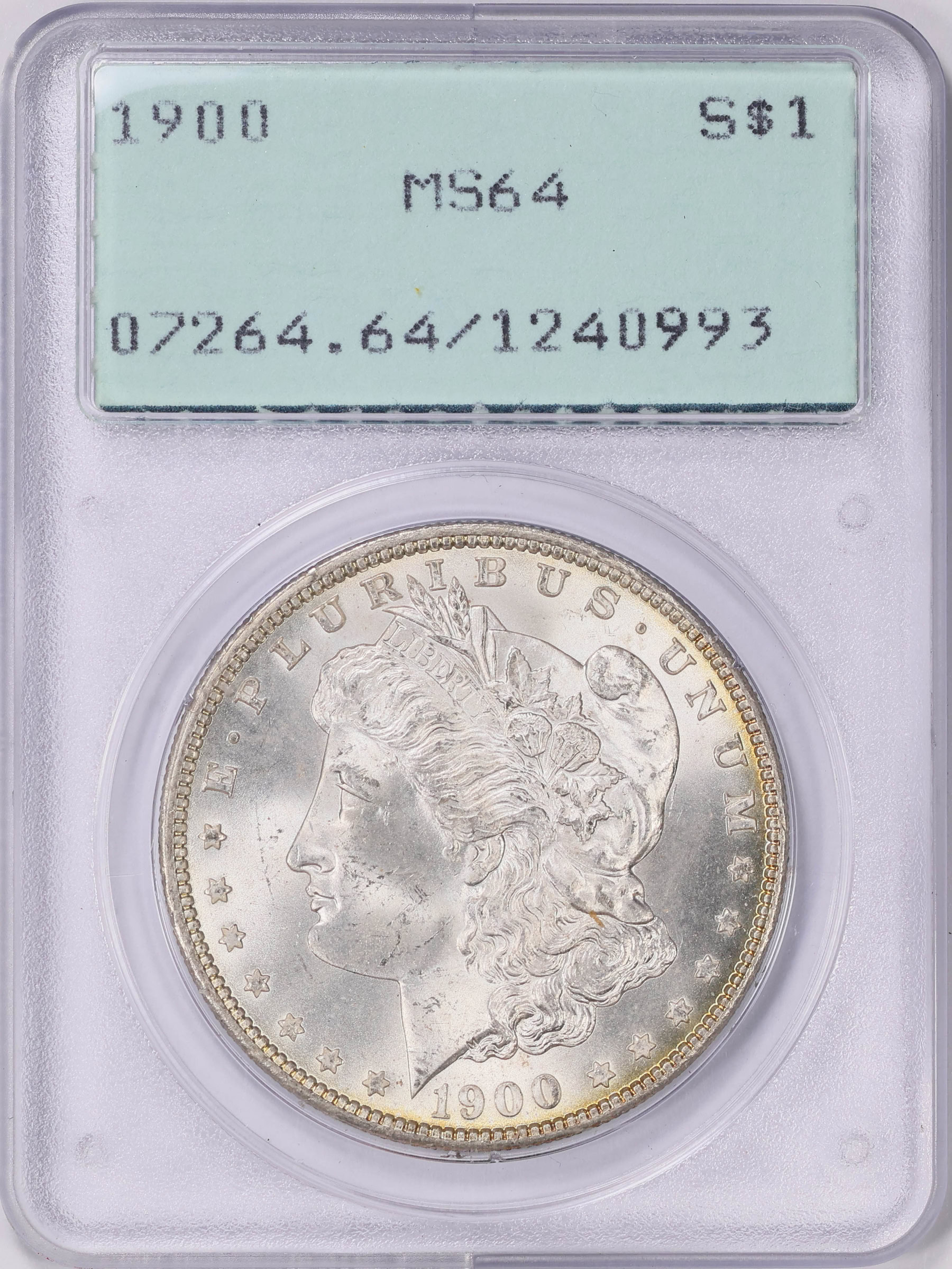 1900 Morgan Silver Dollar PCGS MS-64 OGH (1st Gen) (Item 1754375) | GreatCollections Coin Auctions