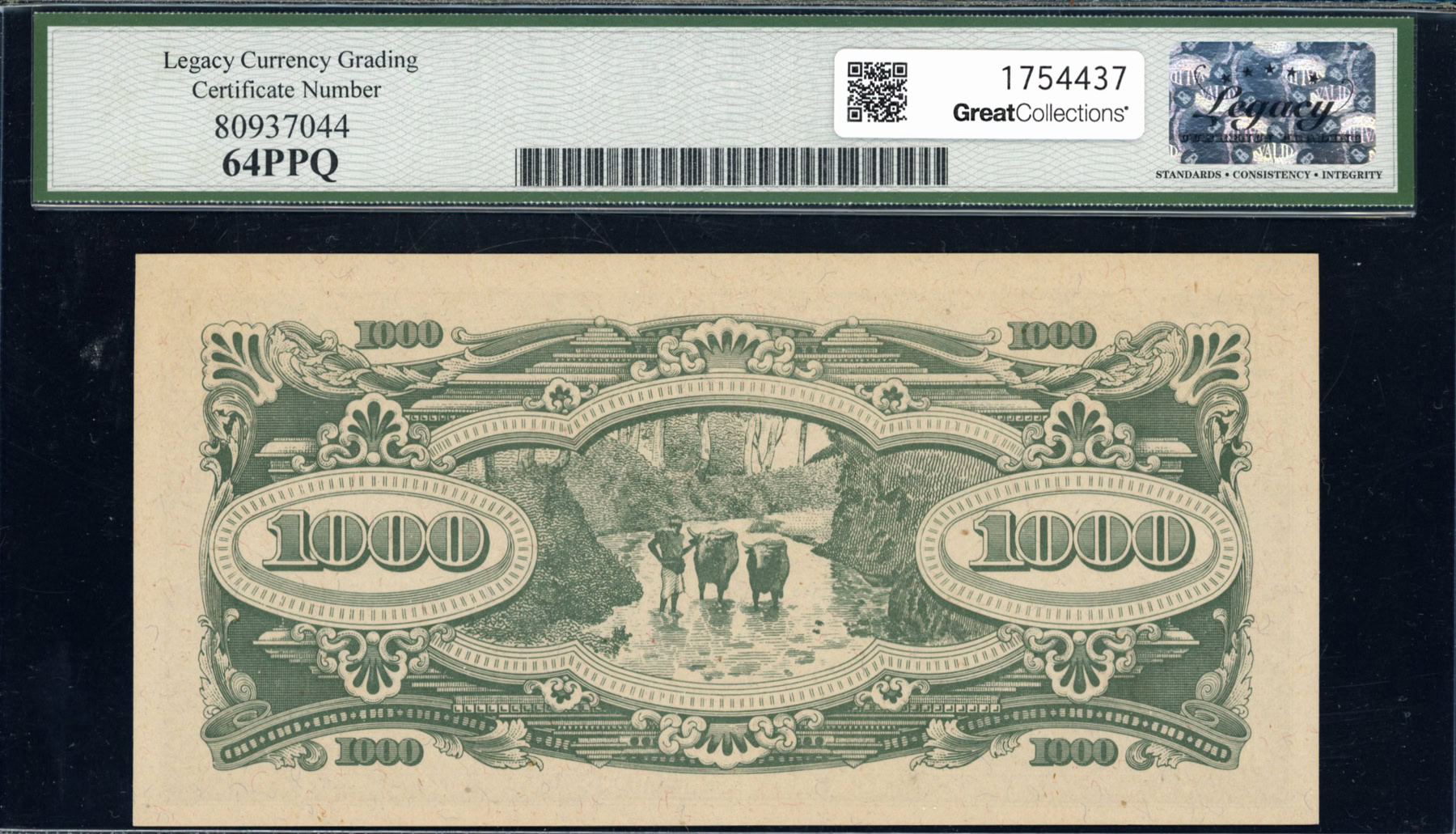 Malaya ND (1945) $1,000 Japanese Government Note SCWPM-M10b Legacy Very ...