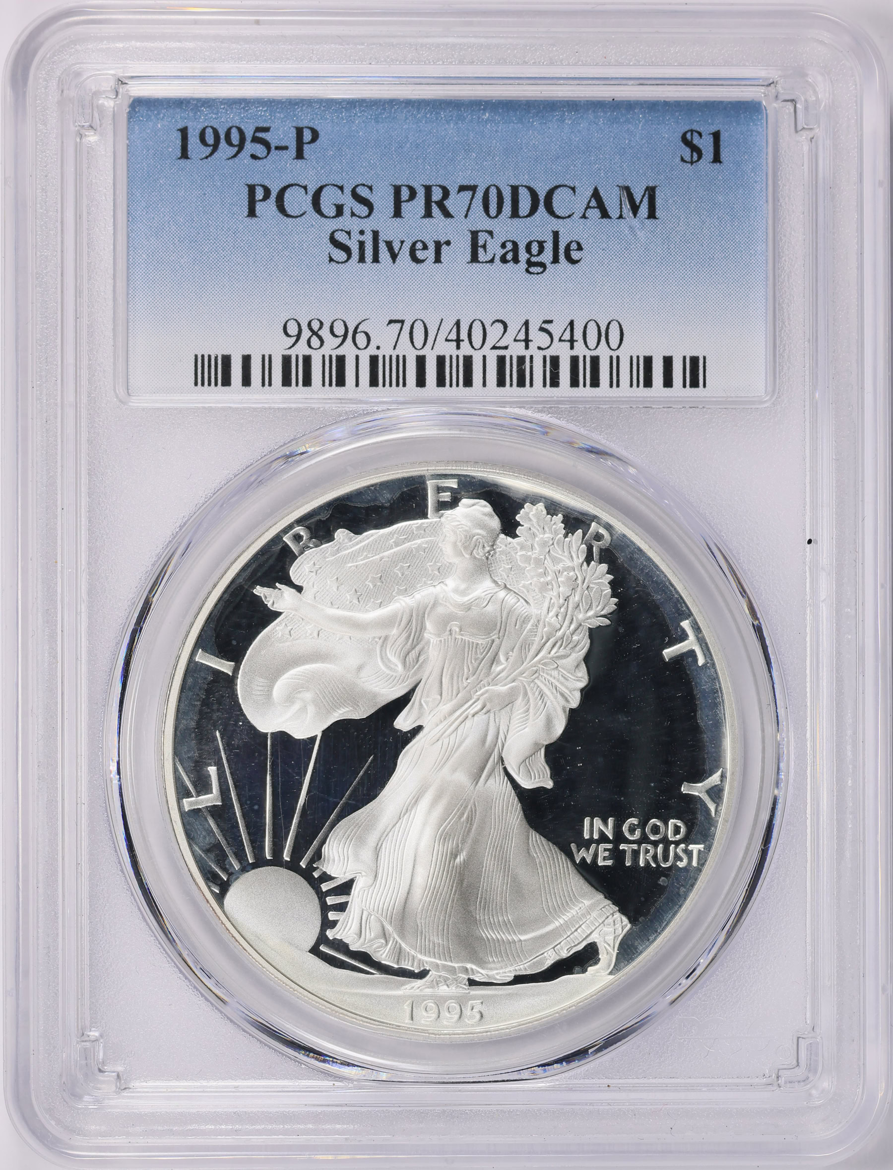 1995-P $1 Silver Eagle PCGS Proof-70 DCAM (Item 1754456 ...