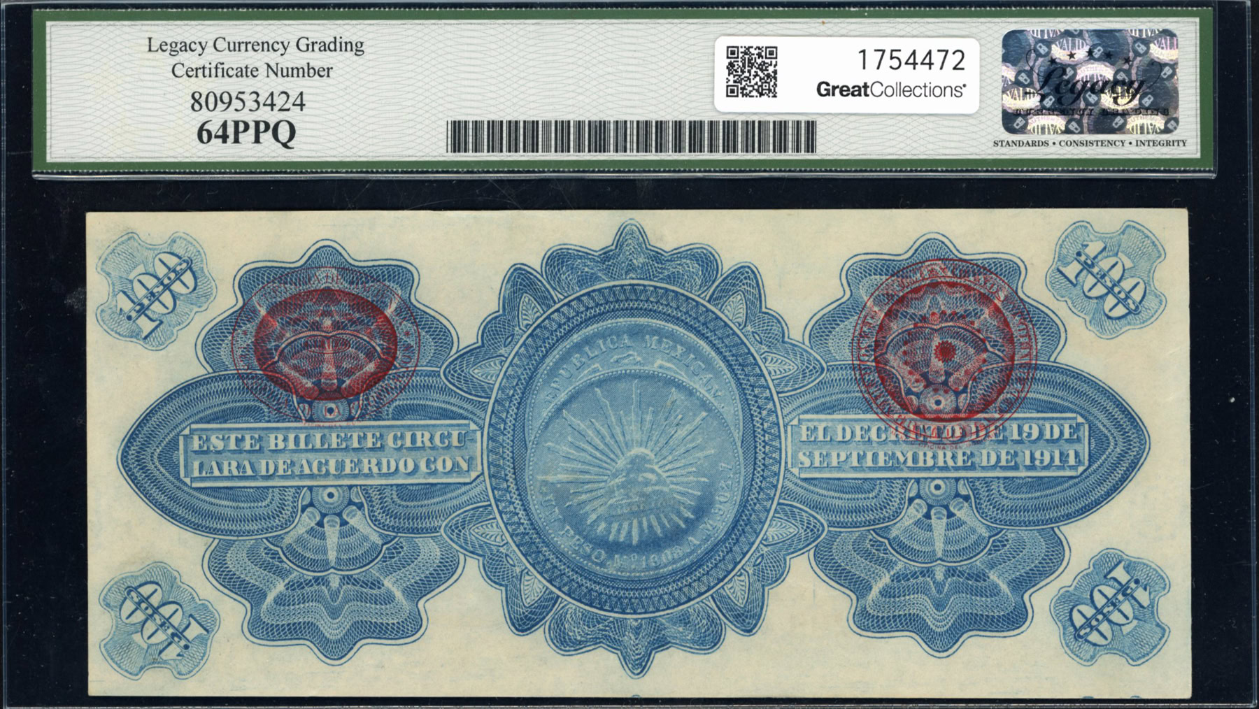 Mexico 1914 100 Pesos Gobierno Provisional de Mexico Note SCWPM-S708b ...