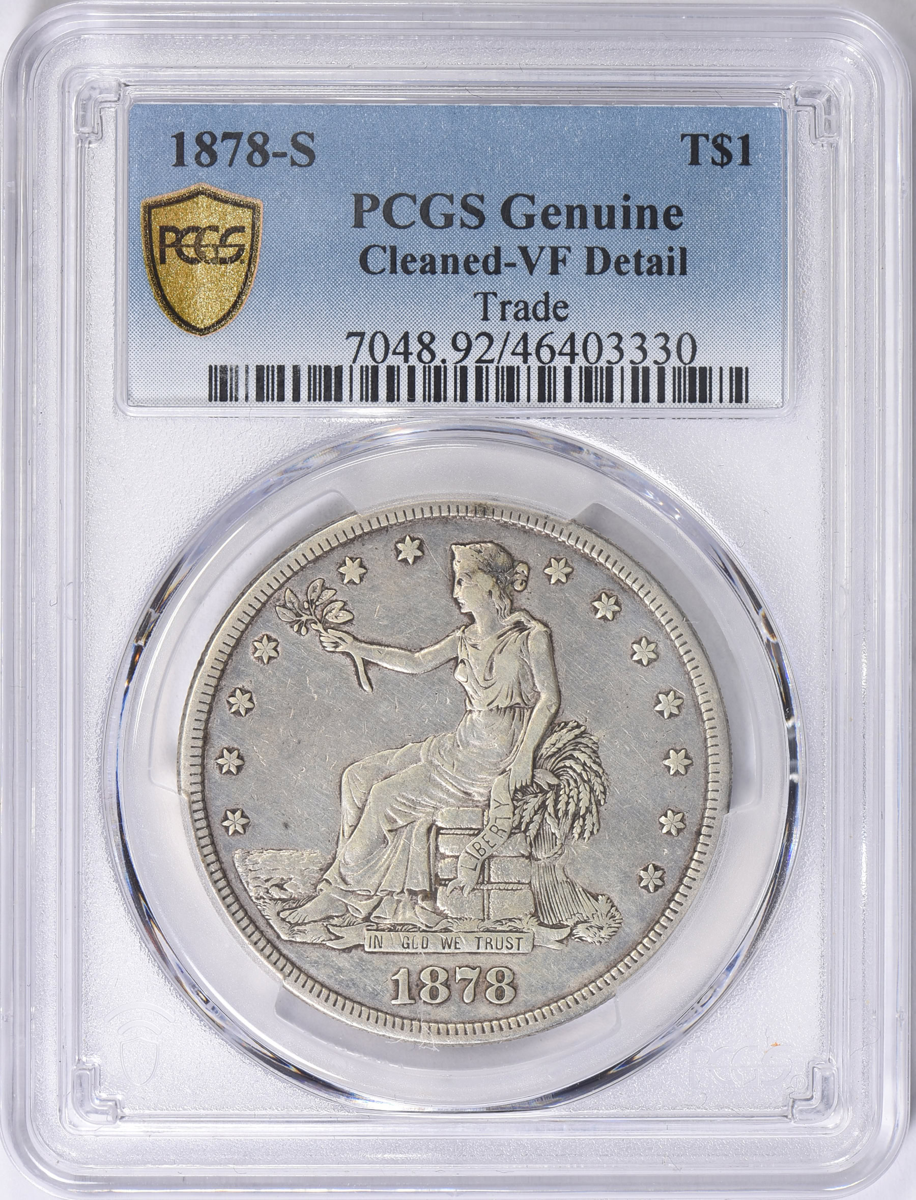 1878-S Trade Silver Dollar PCGS Genuine VF Details (VSS Coxe-18.2) (Item 1754529 ...