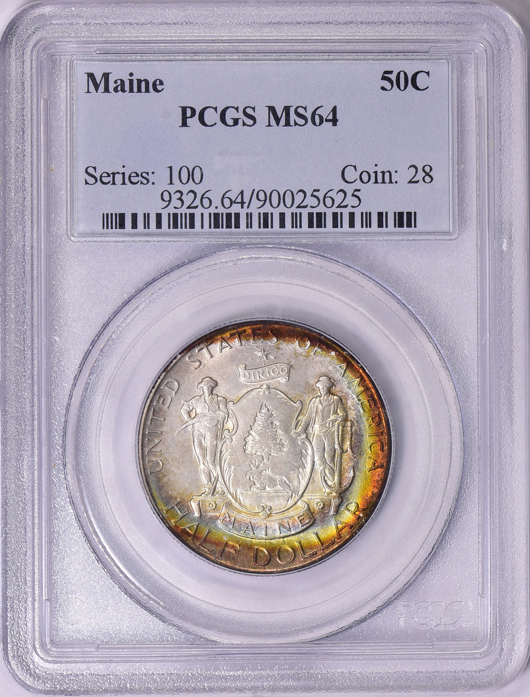 1920 Maine Centennial Half Dollar PCGS MS-64 (Toned) (Item 1754590 ...