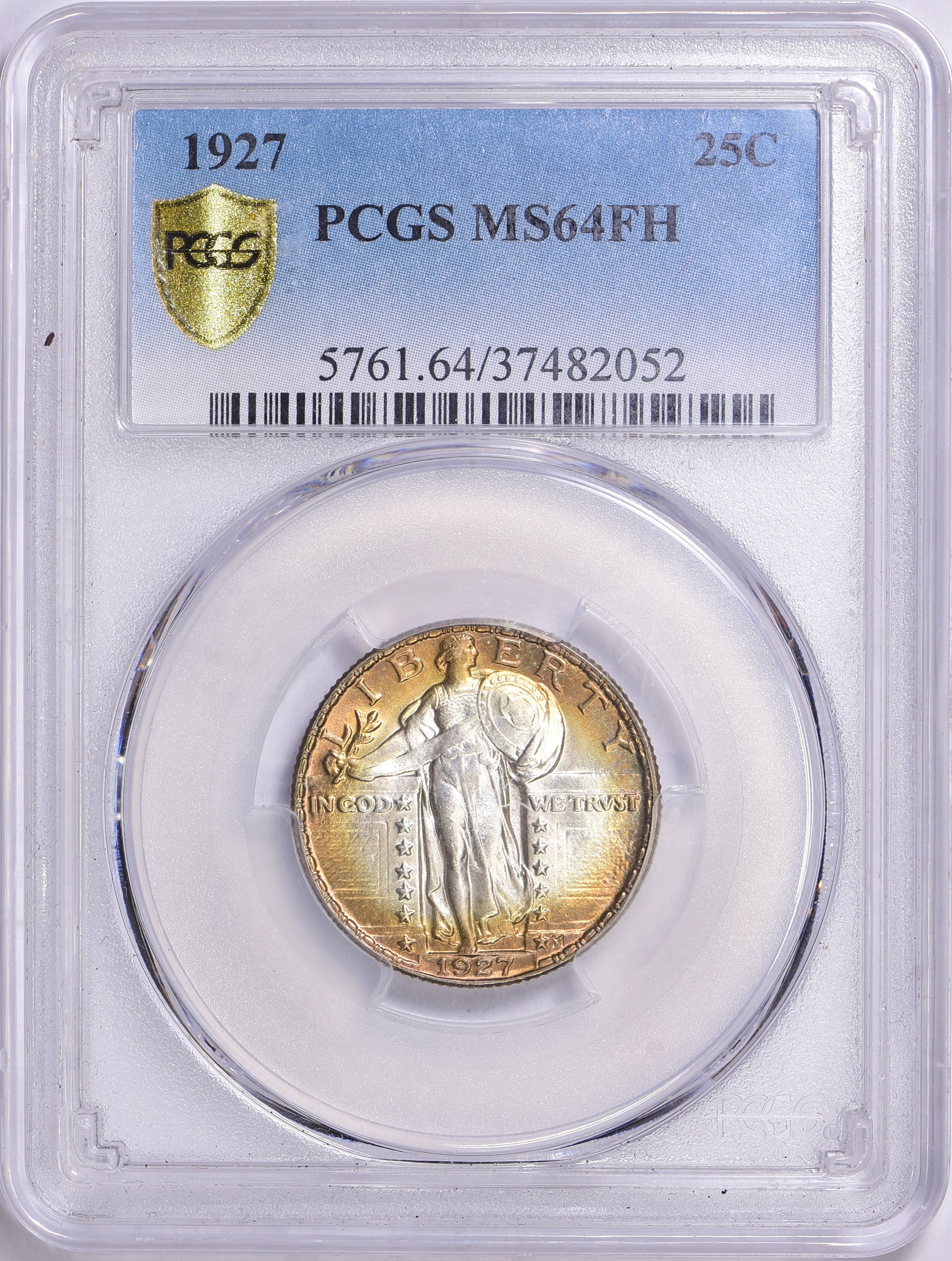 1927 Standing Liberty Quarter PCGS MS-64 FH (Toned) (Item 1754630 ...