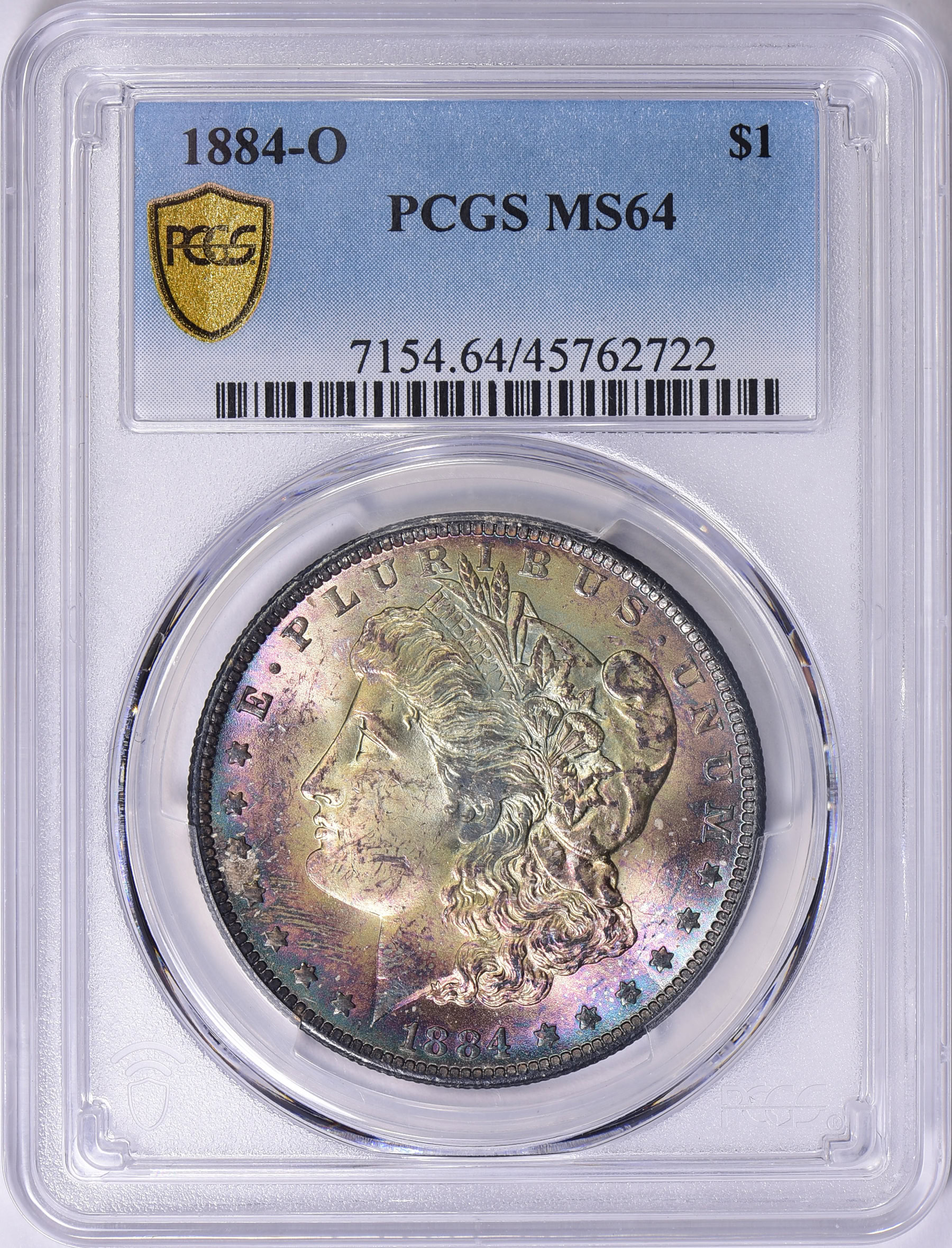 1884-O Morgan Silver Dollar PCGS MS-64 (Toned) (Item 1754694) | GreatCollections Coin Auctions
