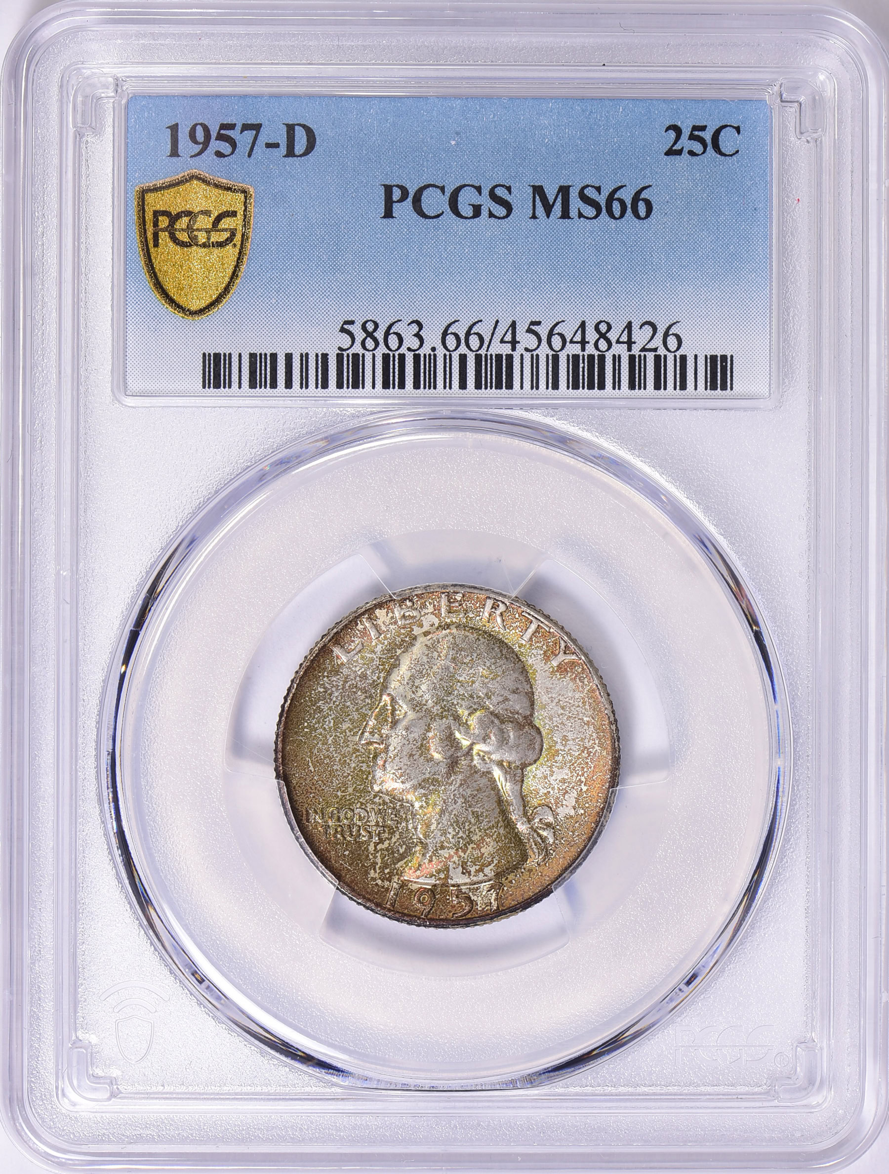 1957-D Washington Quarter PCGS MS-66 (Toned) (Item 1754702) | GreatCollections Coin Auctions