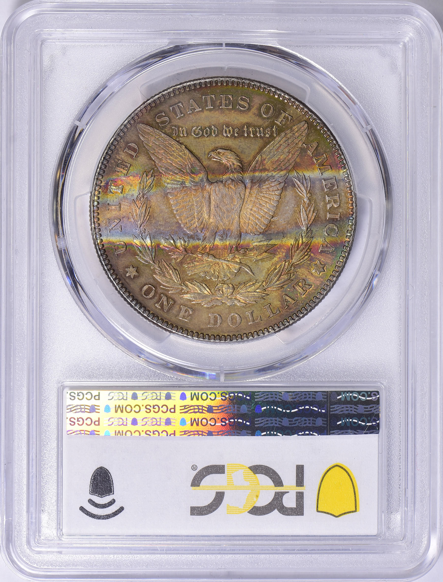 1878 Morgan Silver Dollar 7 Tailfeathers, Reverse of 1878 PCGS MS-64 (Toned) (Item 1754744 ...