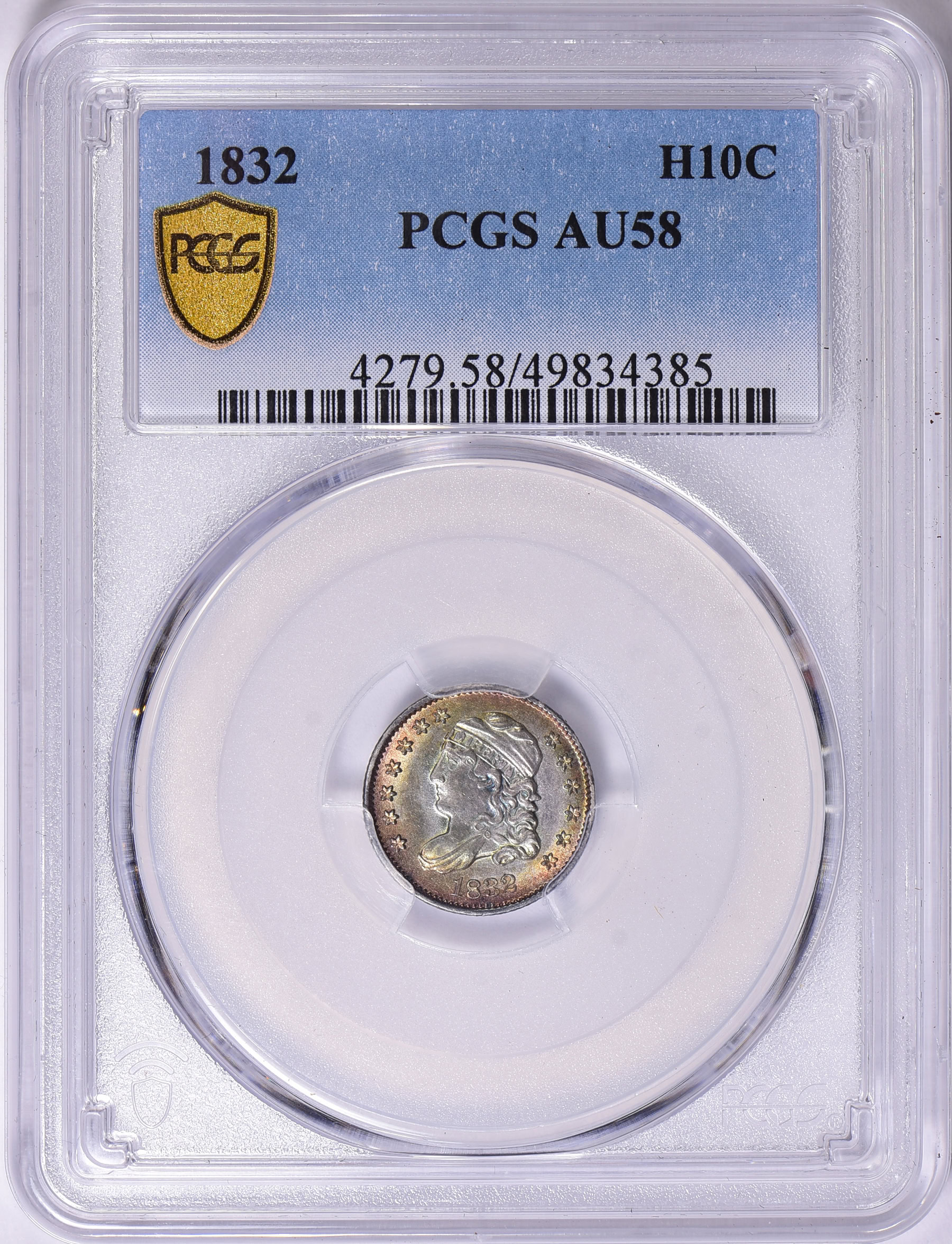 1832 Capped Bust Half Dime PCGS AU-58 (Toned) (Item 1754759 ...