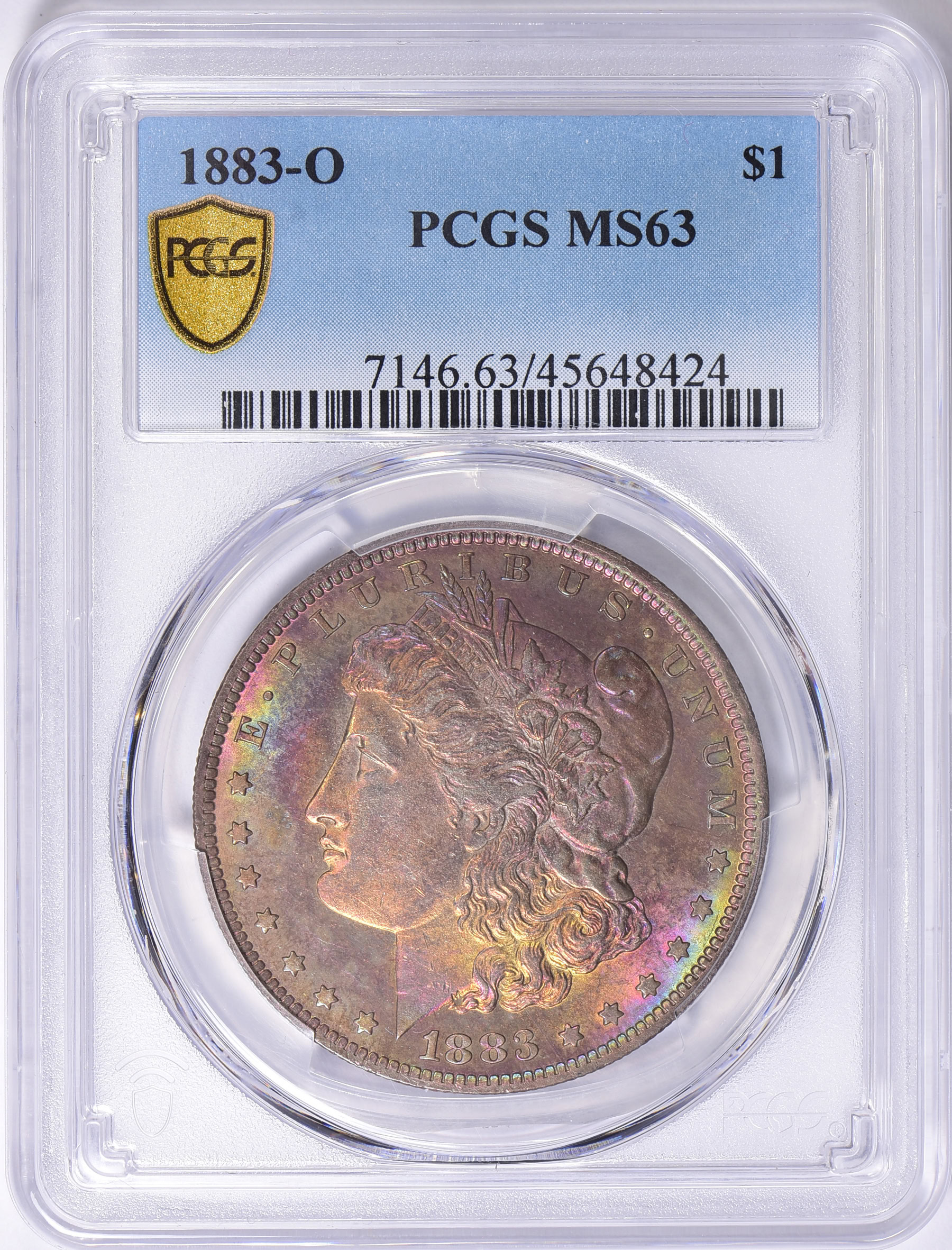 1883-O Morgan Silver Dollar PCGS MS-63 (Toned) (Item 1754773) | GreatCollections Coin Auctions