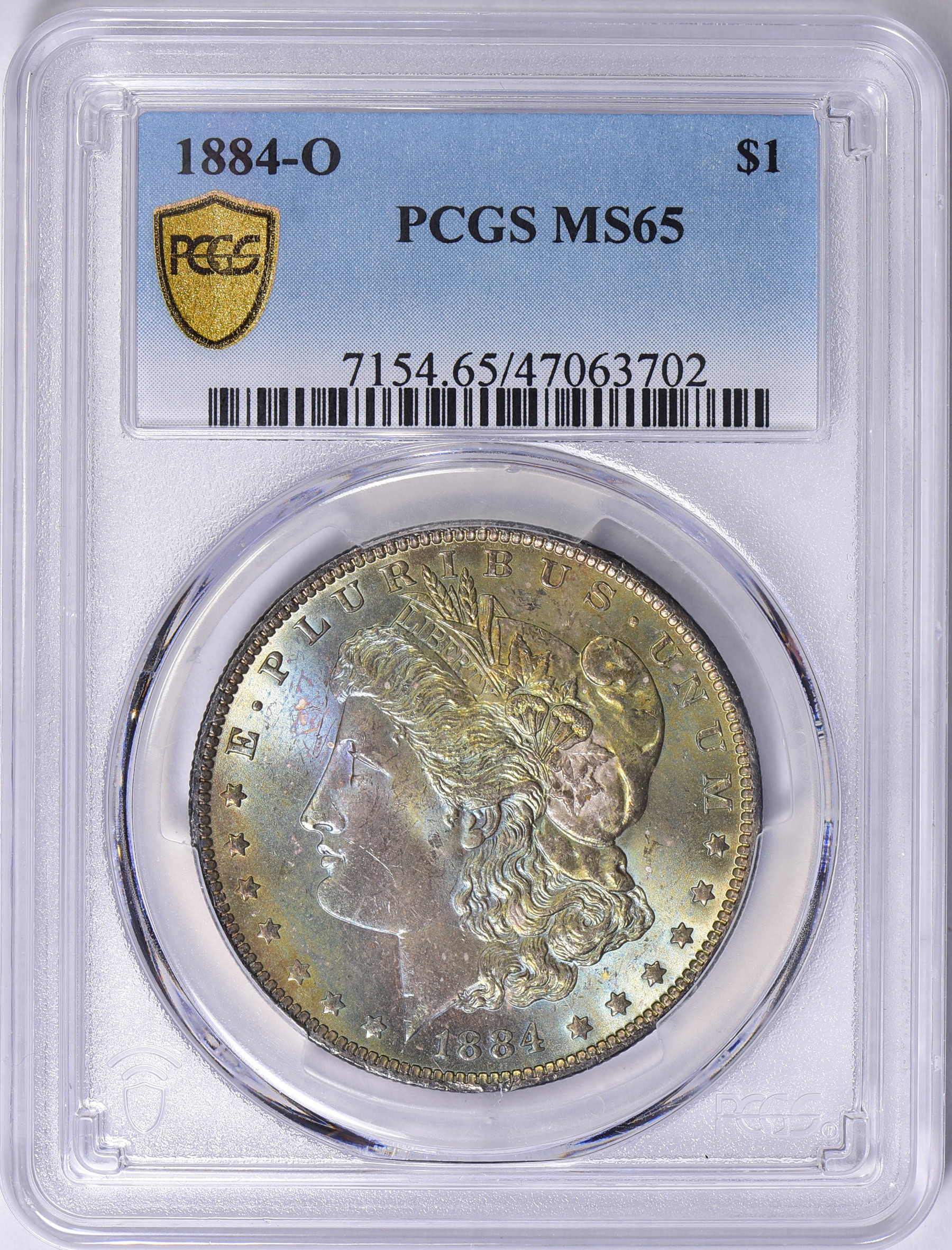 1884-O Morgan Silver Dollar PCGS MS-65 (Toned) (Item 1754774) | GreatCollections Coin Auctions