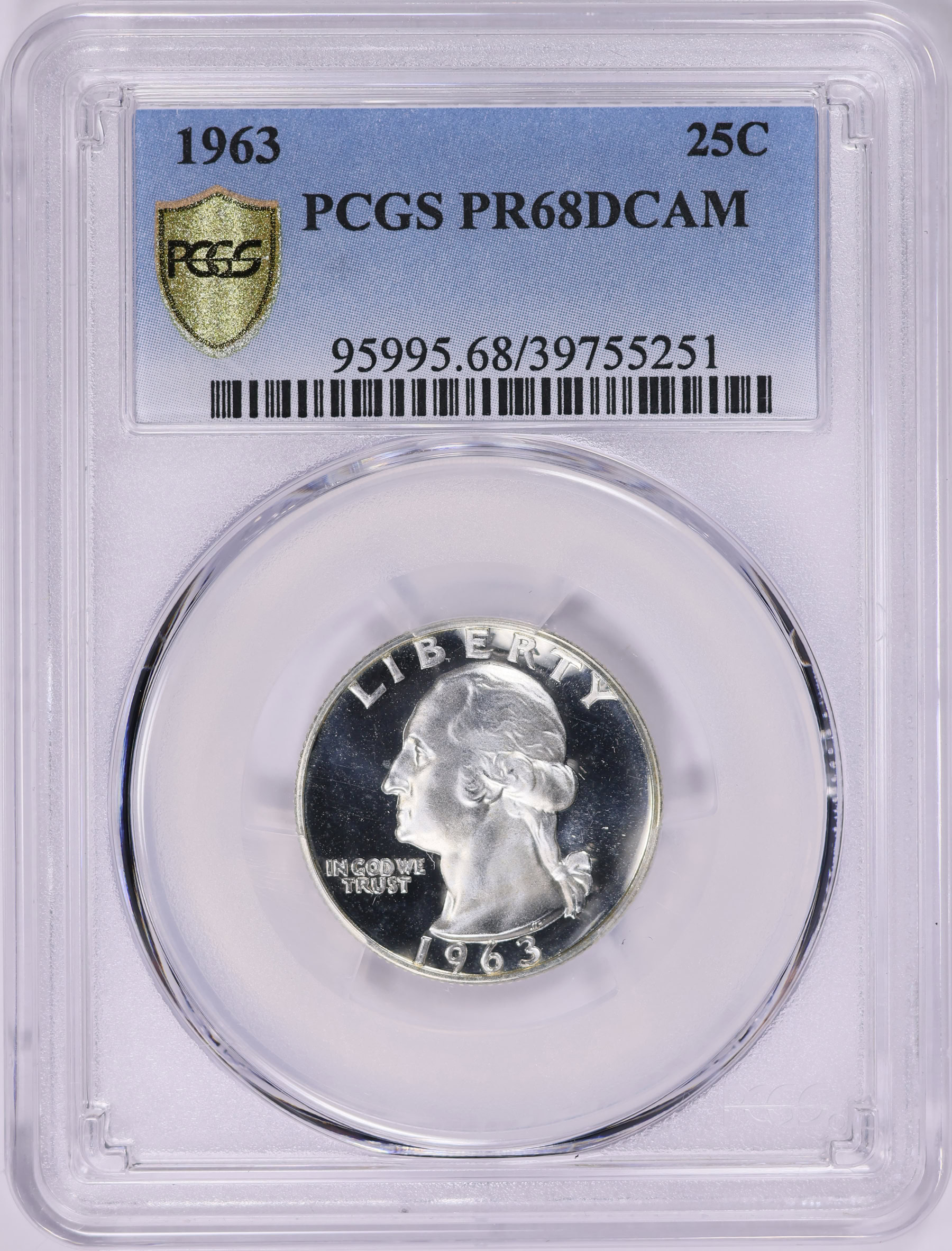 1963 Washington Quarter PCGS Proof-68 DCAM (Item 1754823 ...