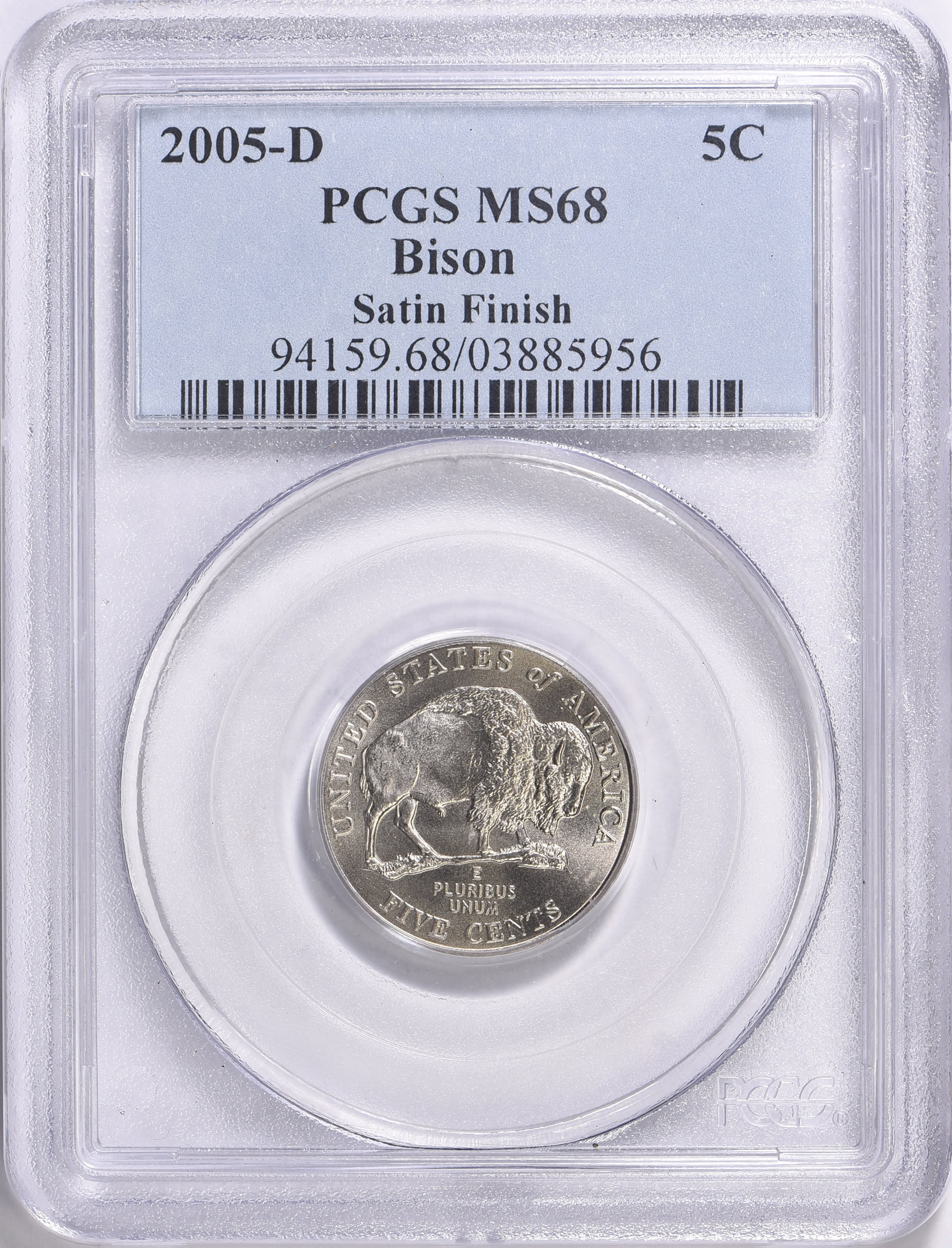2005-D Jefferson Nickel American Bison Satin Finish PCGS MS-68 (Item ...
