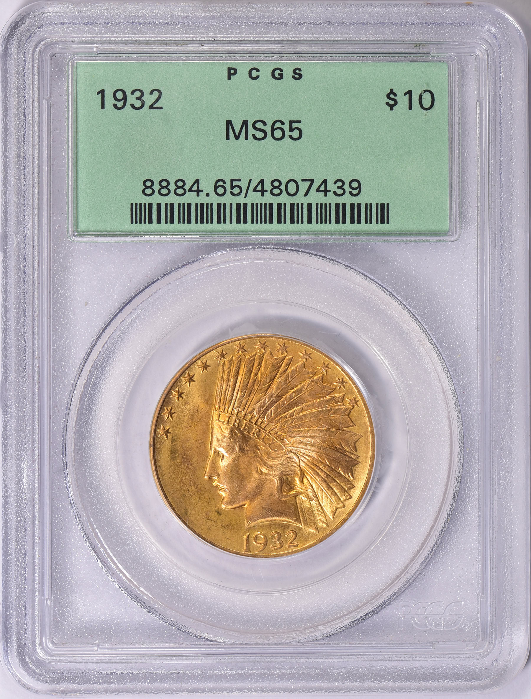 1932 Indian Gold Eagle PCGS MS-65 OGH (Item 1755074) | GreatCollections Coin Auctions