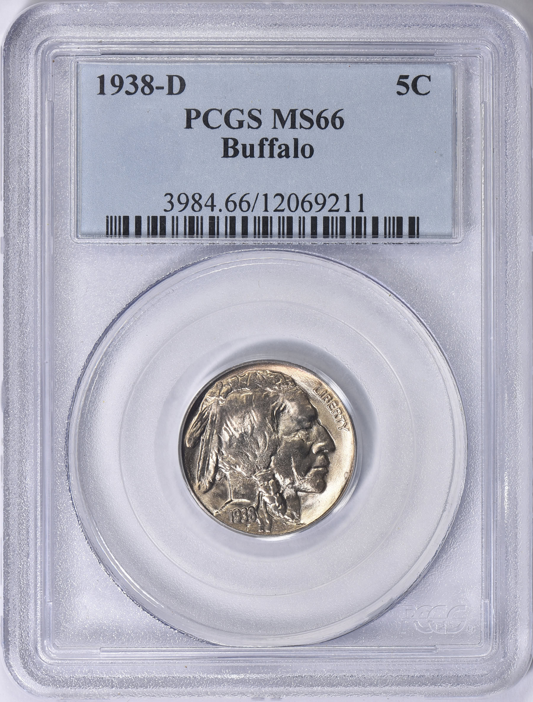 1938-D Buffalo Nickel PCGS MS-66 (Item 1755077) | GreatCollections Coin Auctions