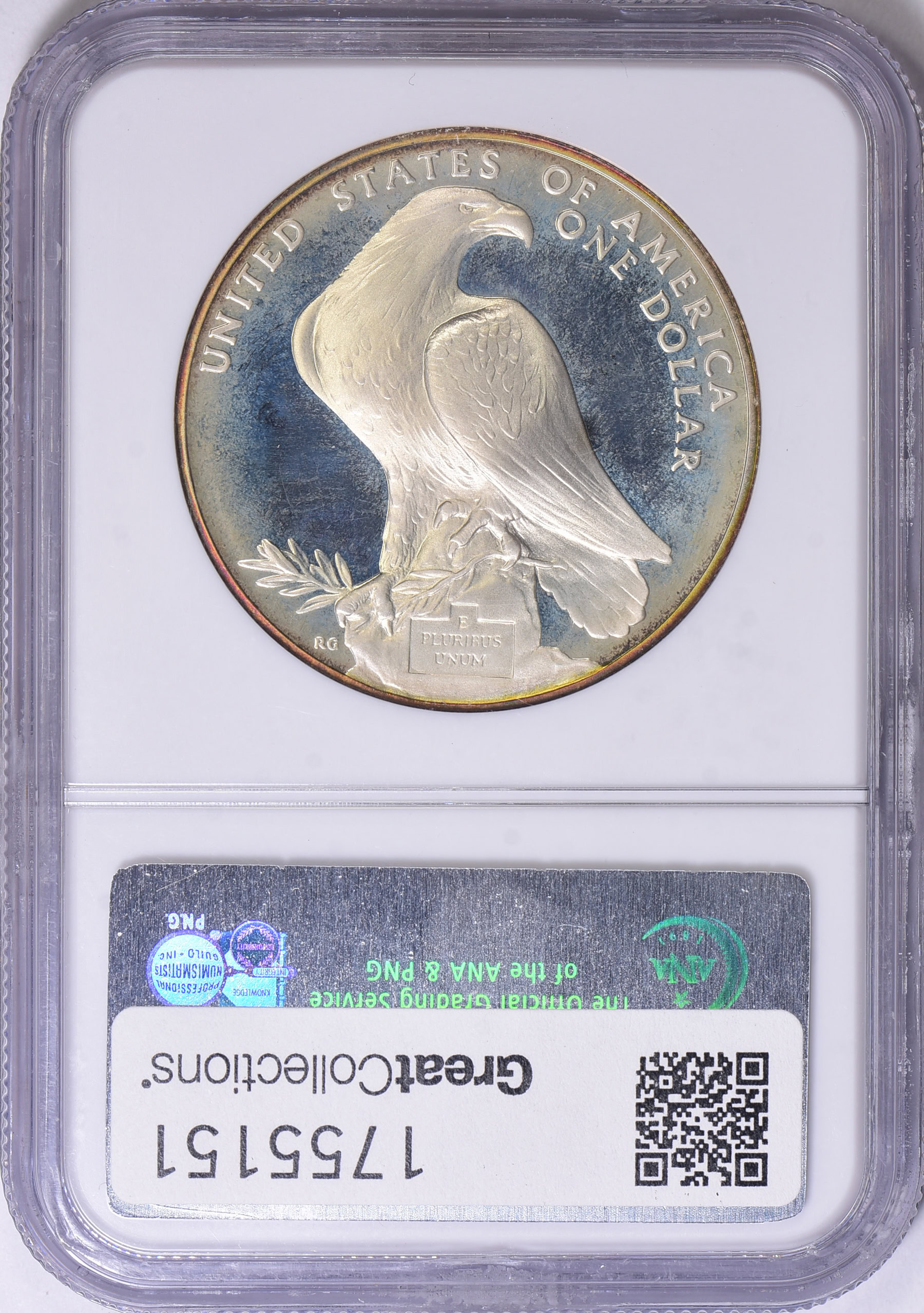 1984-S Los Angeles XXIII Olympiad Coliseum Silver Dollar NGC Proof-69 ...