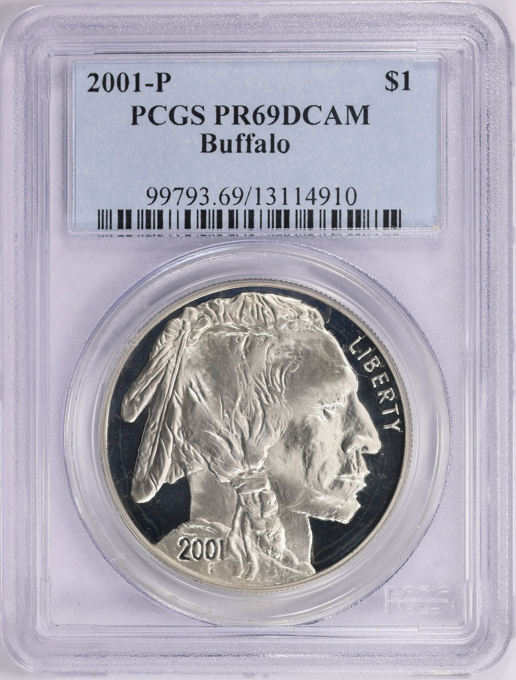 2001-P American Buffalo Silver Dollar PCGS Proof-69 DCAM (Item 1755306 ...