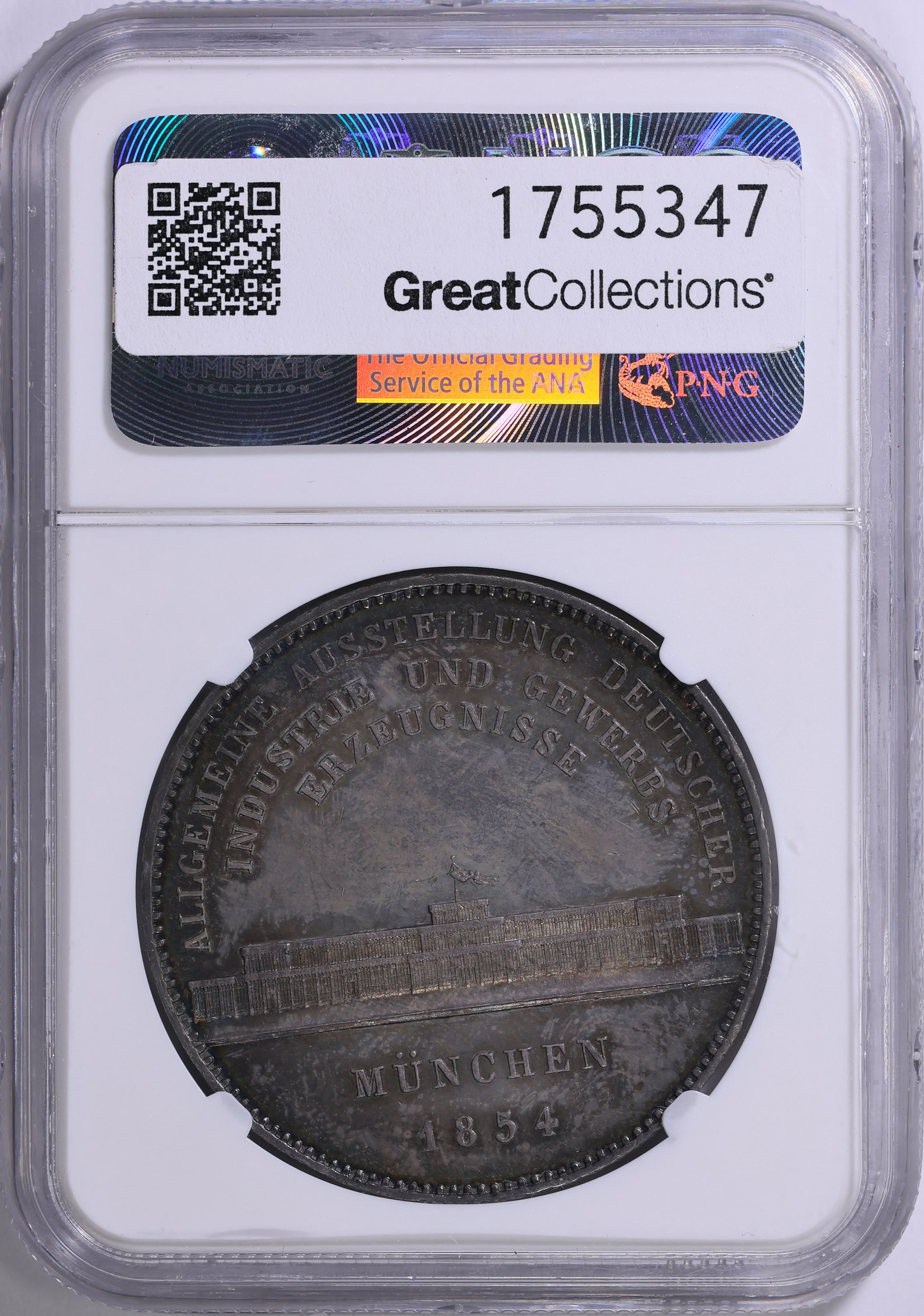 Germany 1854 Silver 2 Thaler (3 1/2 Gulden) Exhibition of German ...