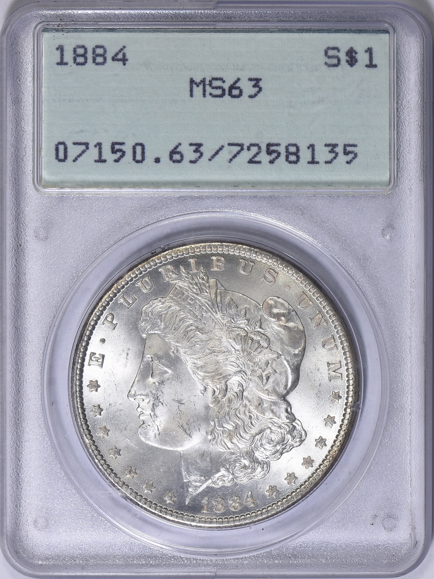 1884 Morgan Silver Dollar PCGS MS-63 OGH (1st Gen) (Item 1755383 ...