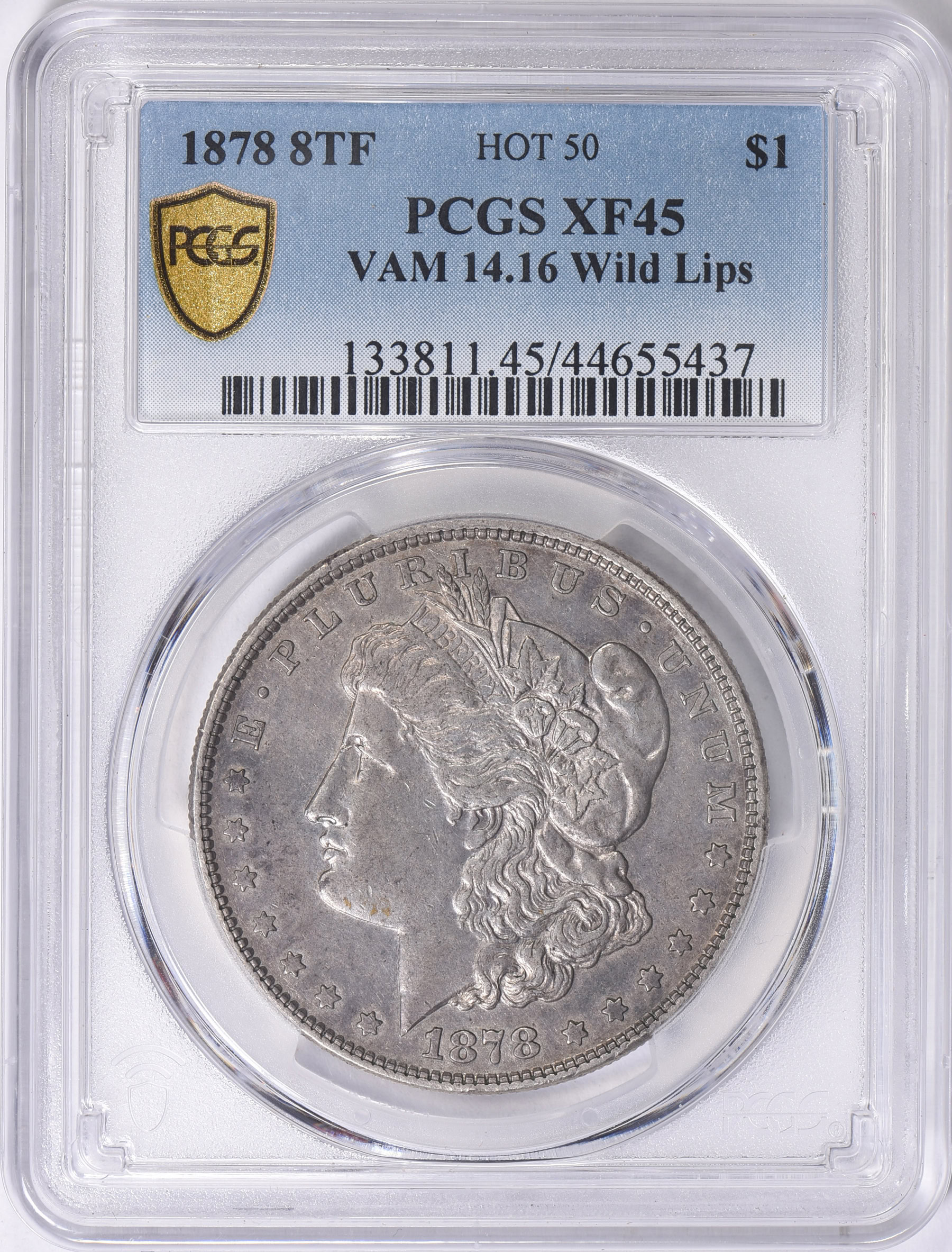 1878 8TF Morgan Silver Dollar Wild Lips VAM-14.16 Hot 50 PCGS XF-45 (Item 1755388 ...