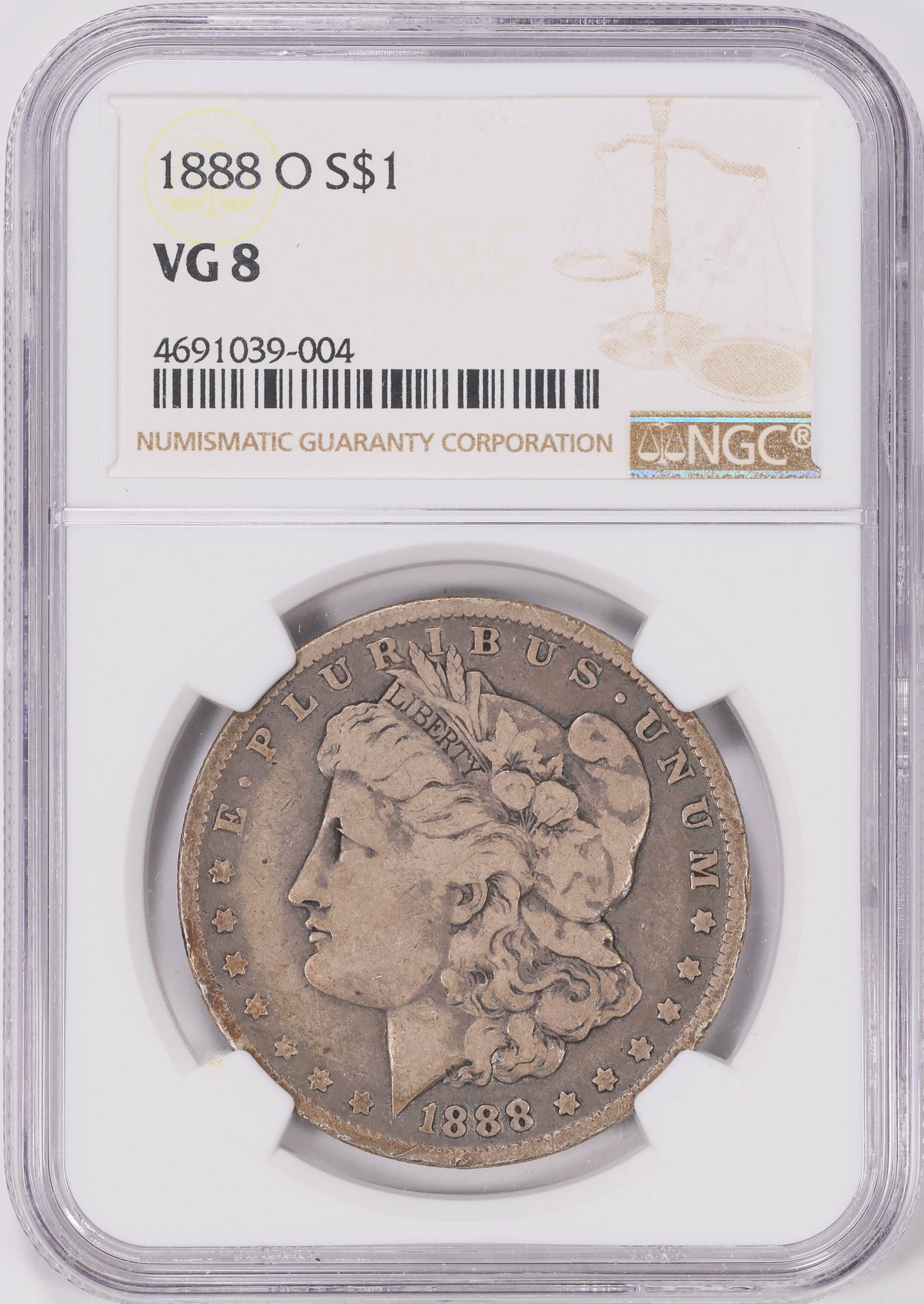 1888-O Morgan Silver Dollar NGC VG-08 (Item 1755505) | GreatCollections Coin Auctions