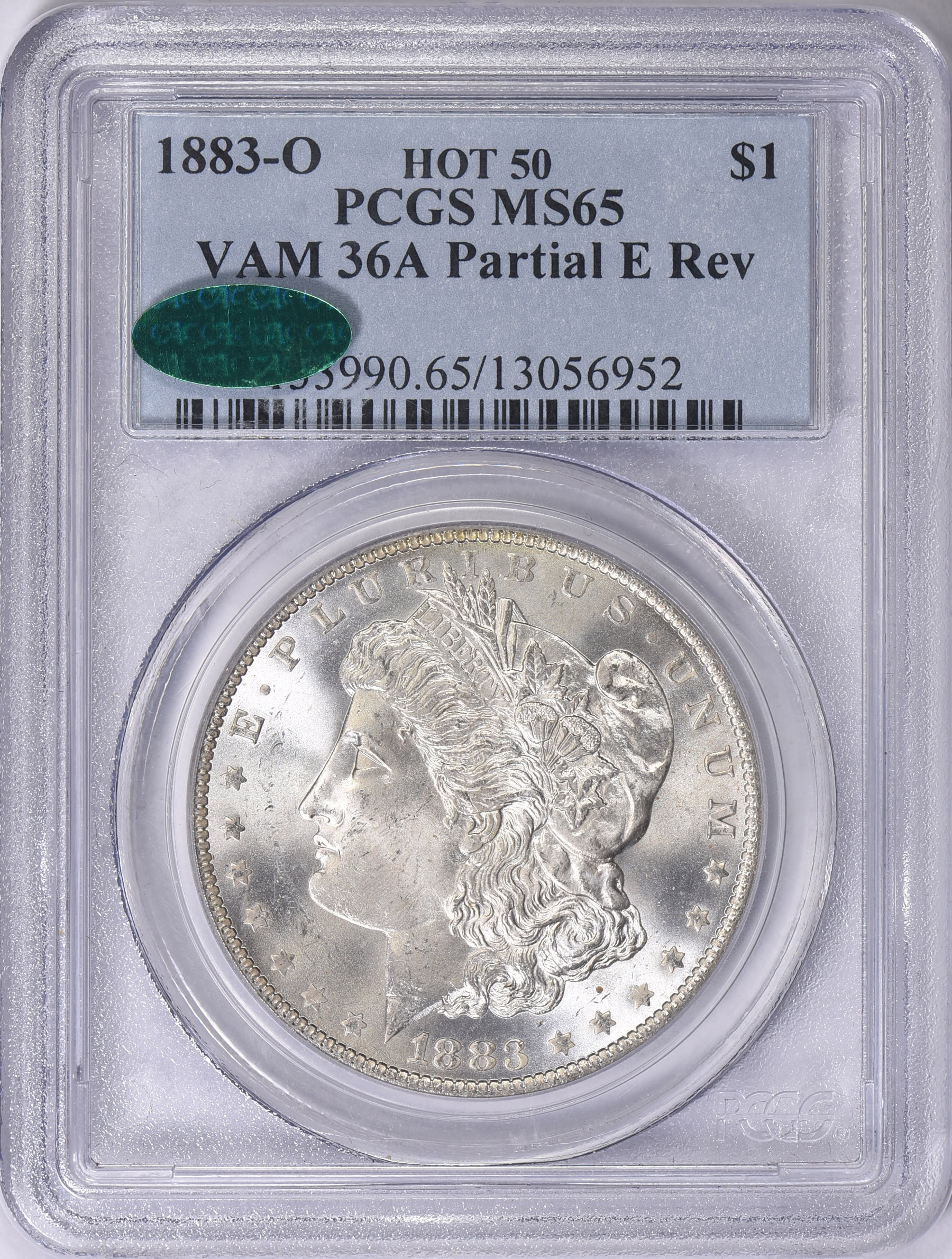 1883-O Morgan Silver Dollar Partial E Rev VAM-36A Hot 50 PCGS MS-65 ...