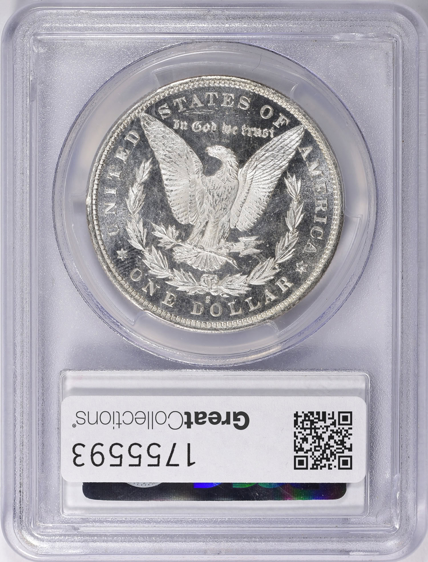 1880-S Morgan Silver Dollar PCGS MS-64+ DMPL (CAC Green) (Item 1755593) | GreatCollections Coin ...