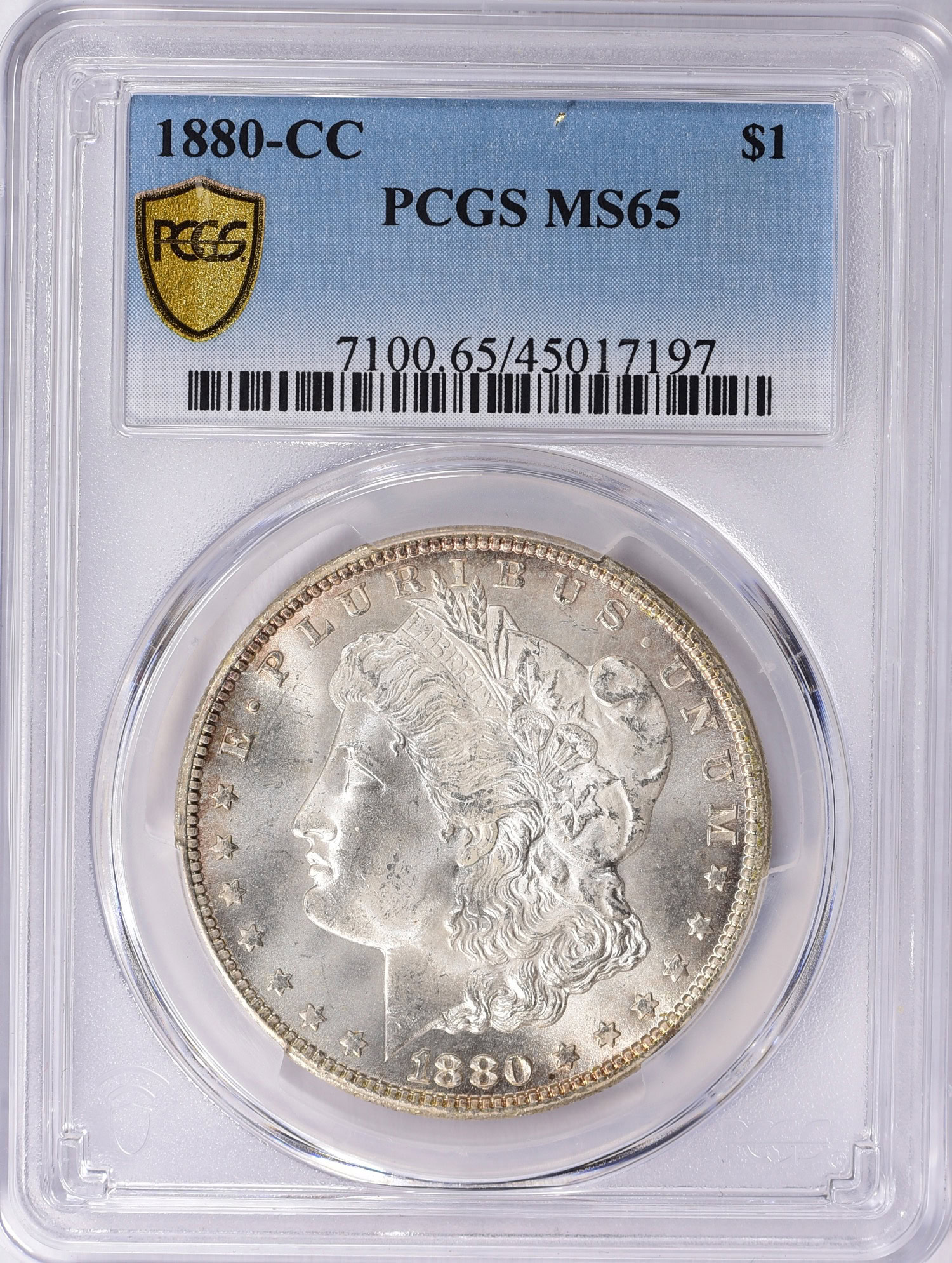 1880-CC Morgan Silver Dollar PCGS MS-65 (Item 1755594) | GreatCollections Coin Auctions