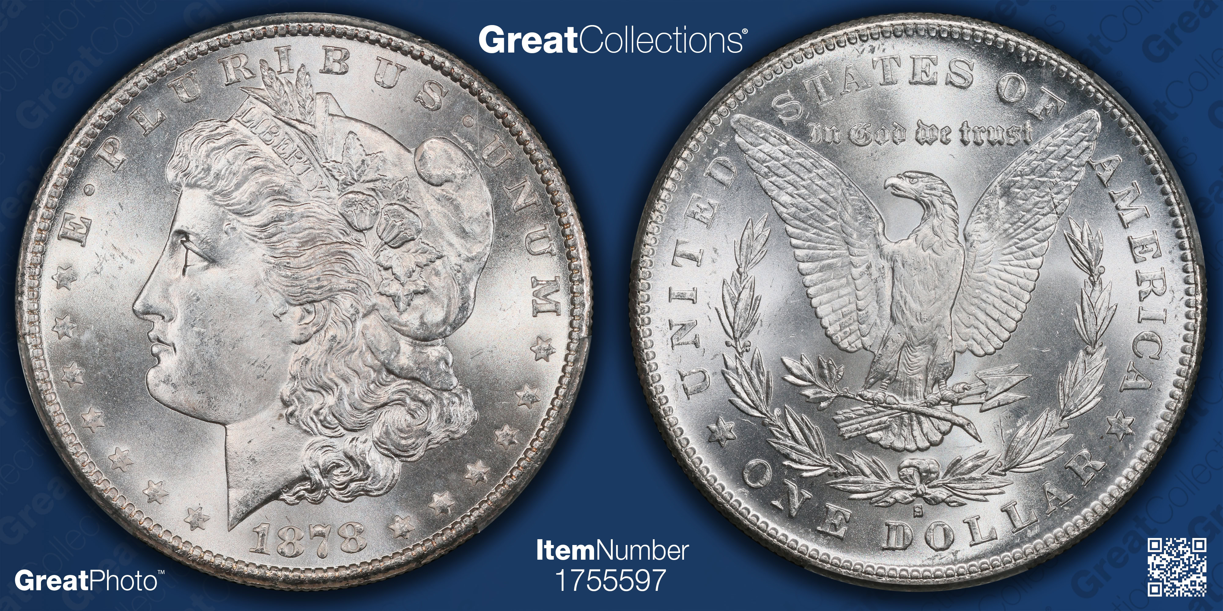 1878-S Morgan Silver Dollar PCGS MS-65 (CAC Green) (Item 1755597 ...